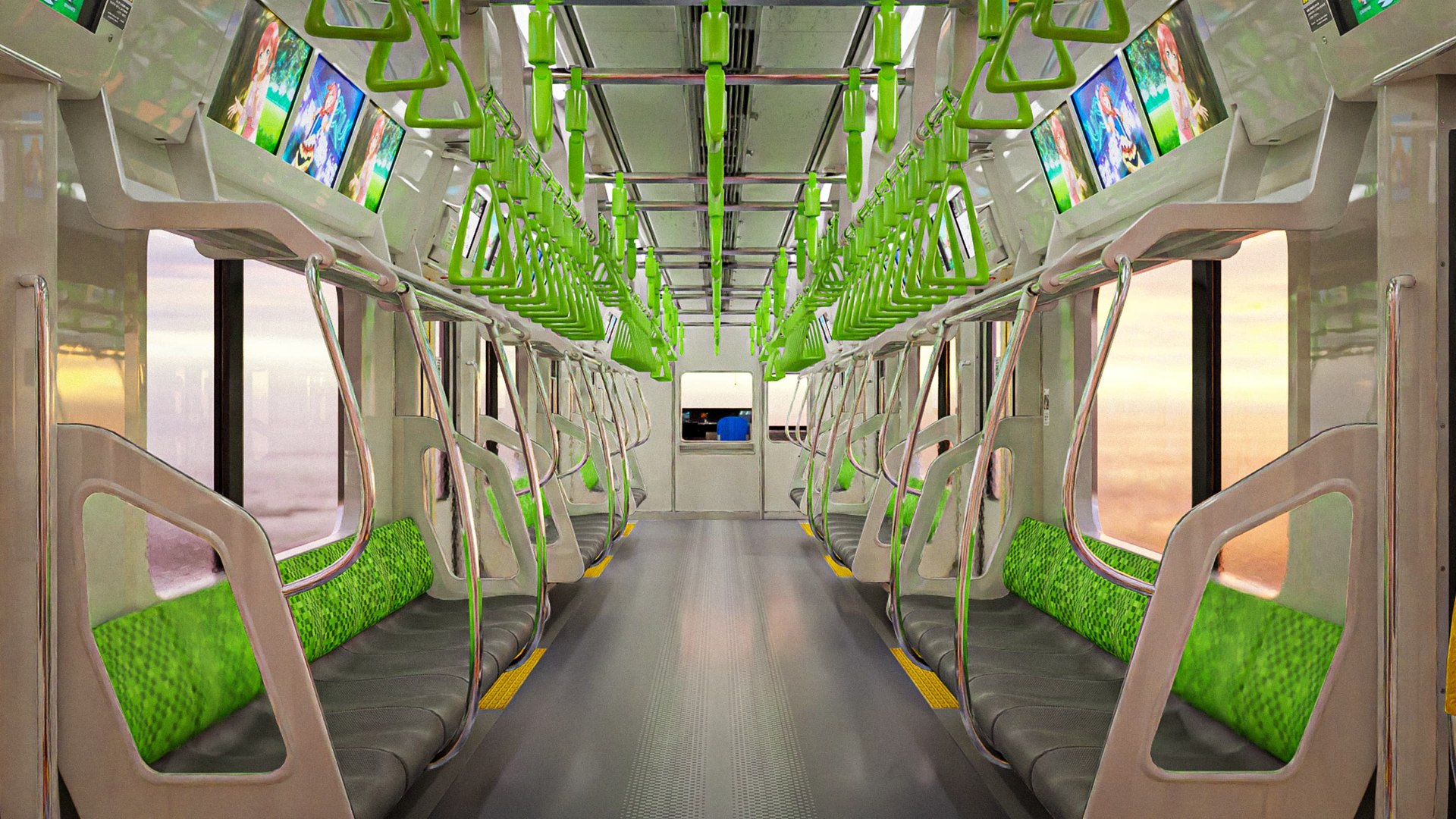 3D Japanese Train Detailed Interior Exterior Yamanote Line E235 Series ...