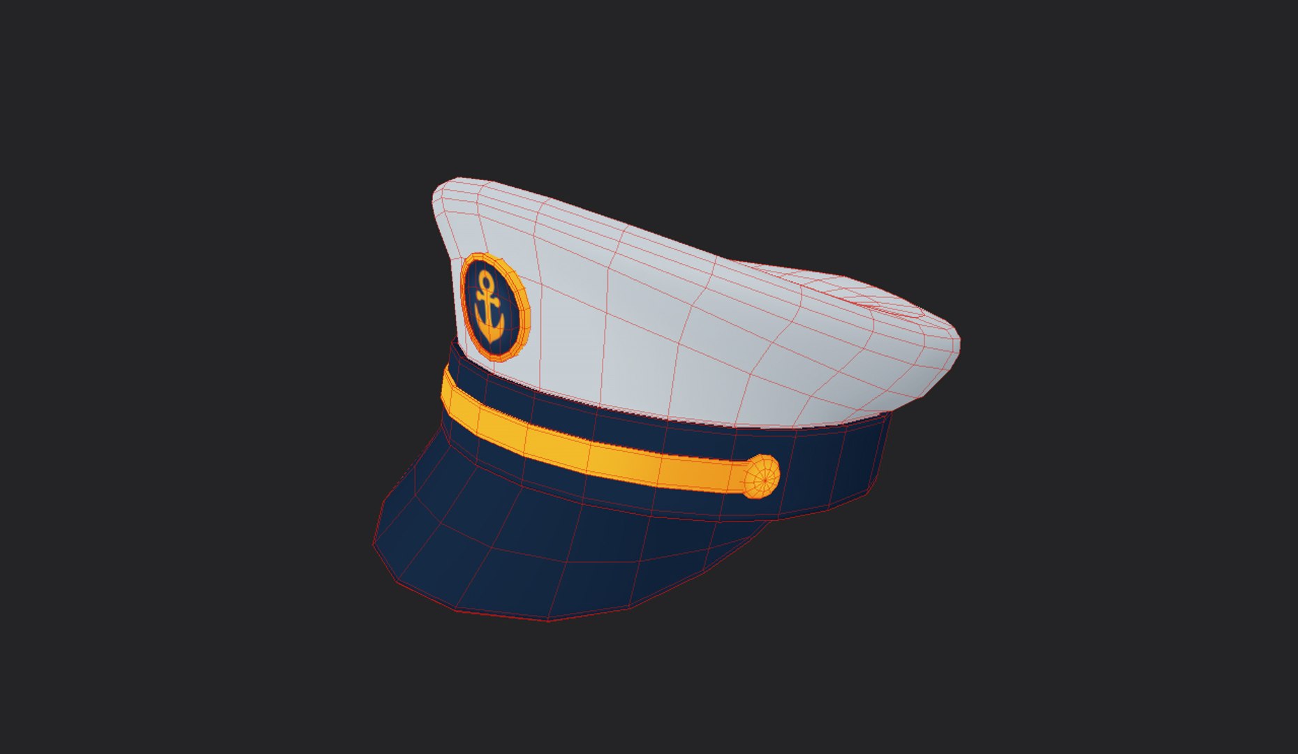 3D Navy Captain Hat Model - TurboSquid 1397460