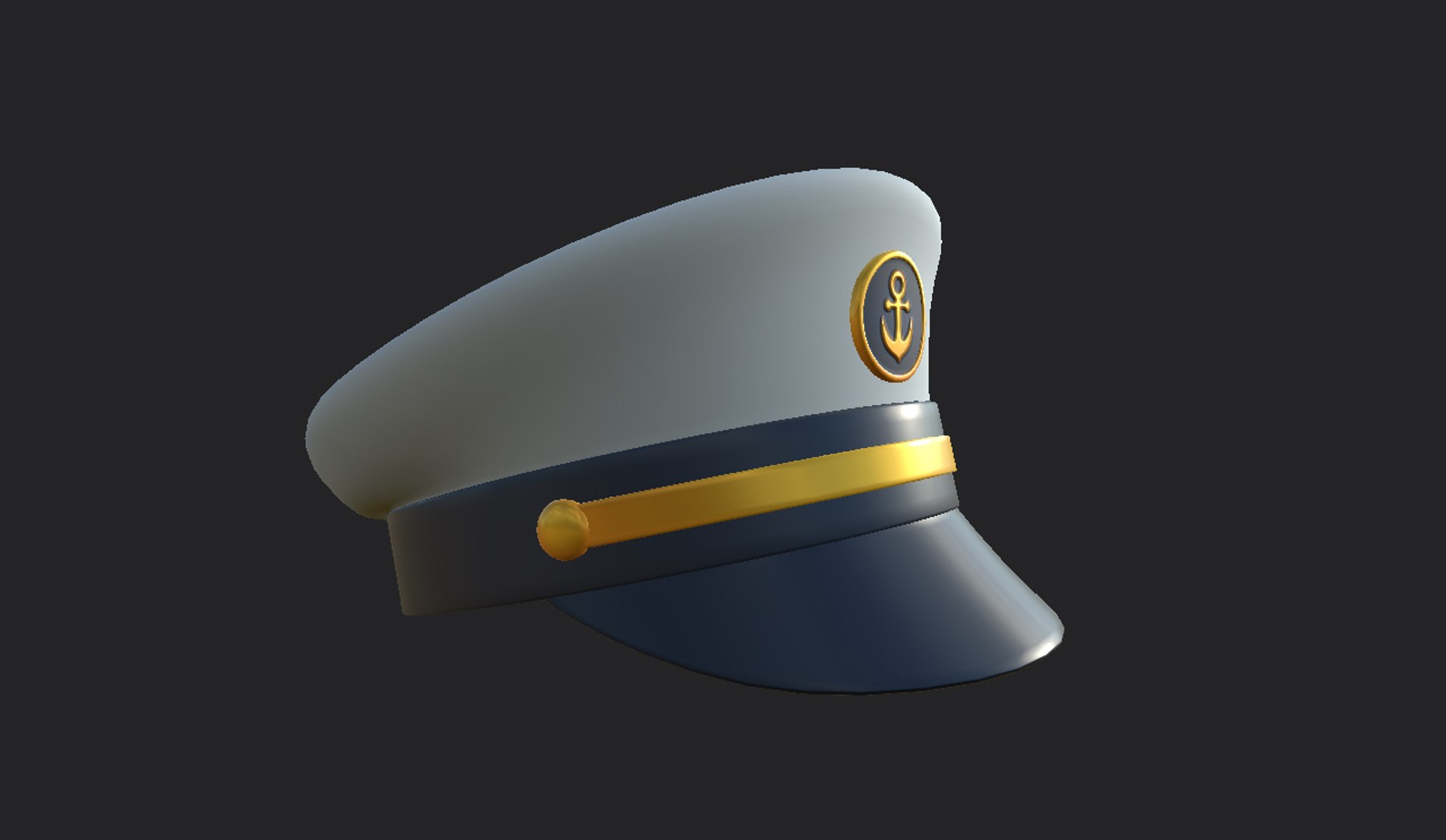 3D Navy Captain Hat Model - TurboSquid 1397460