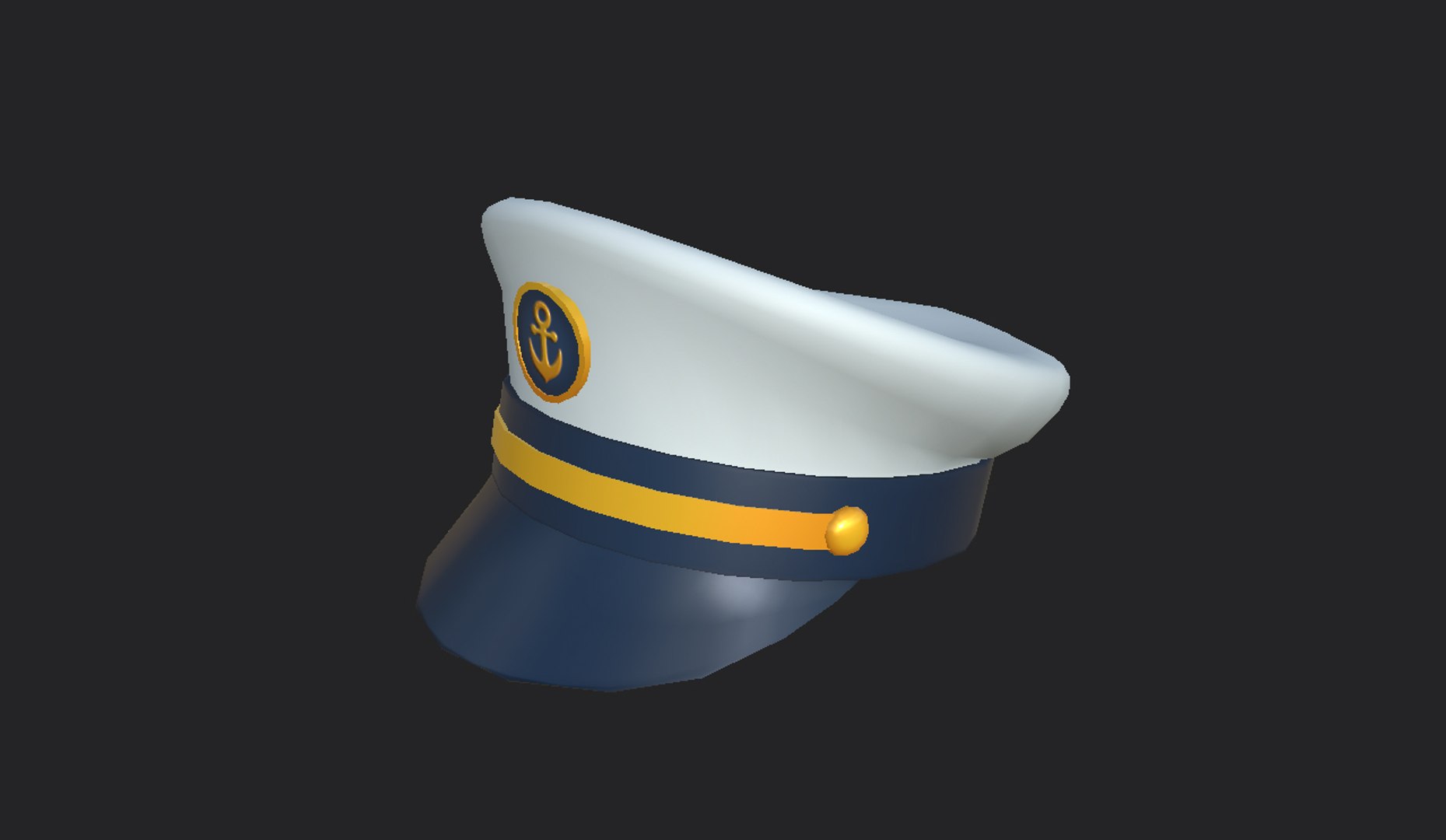 3D Navy Captain Hat Model - TurboSquid 1397460