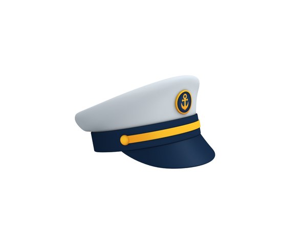 3D navy captain hat model - TurboSquid 1397460