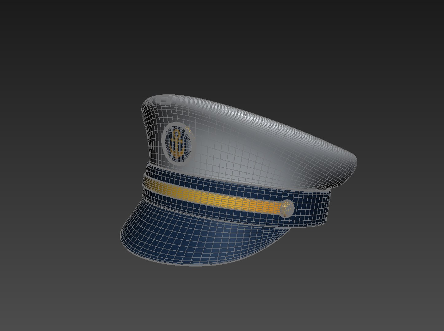 3D Navy Captain Hat Model - TurboSquid 1397460