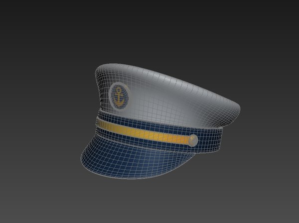 3D navy captain hat model - TurboSquid 1397460