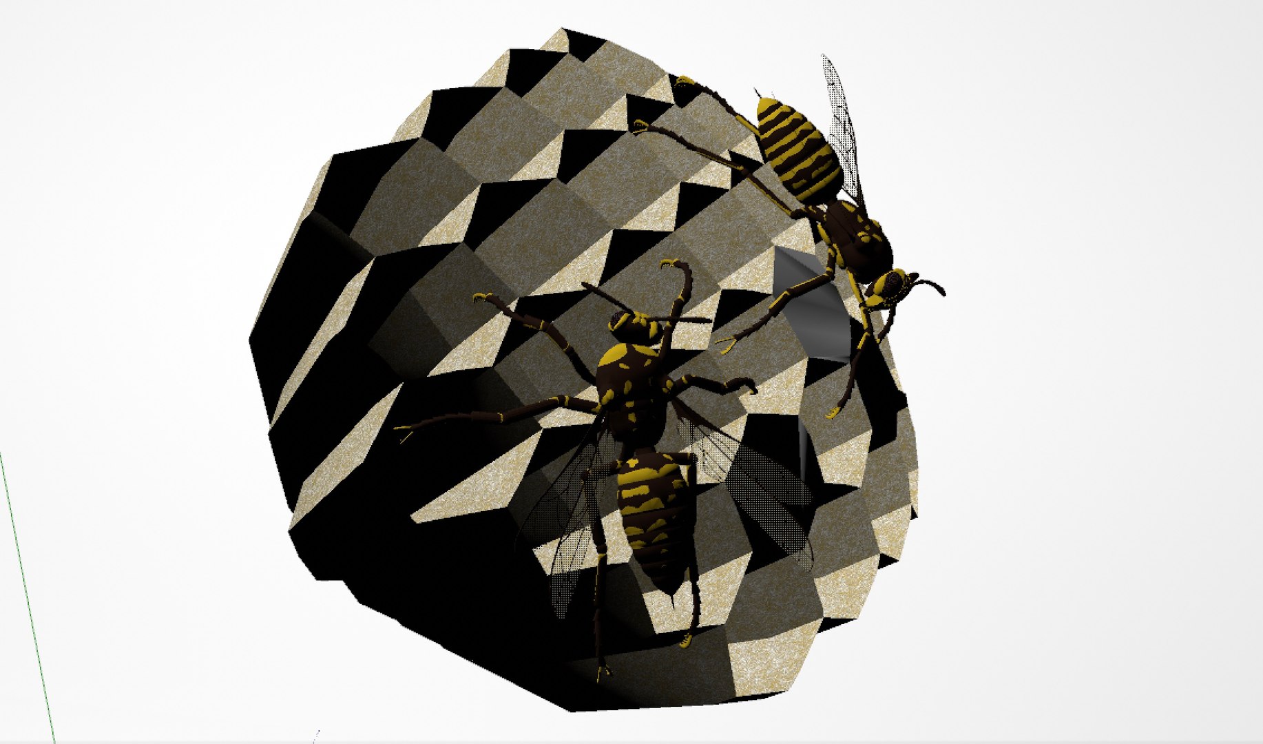 Wasp Nest 3D model - TurboSquid 2037665