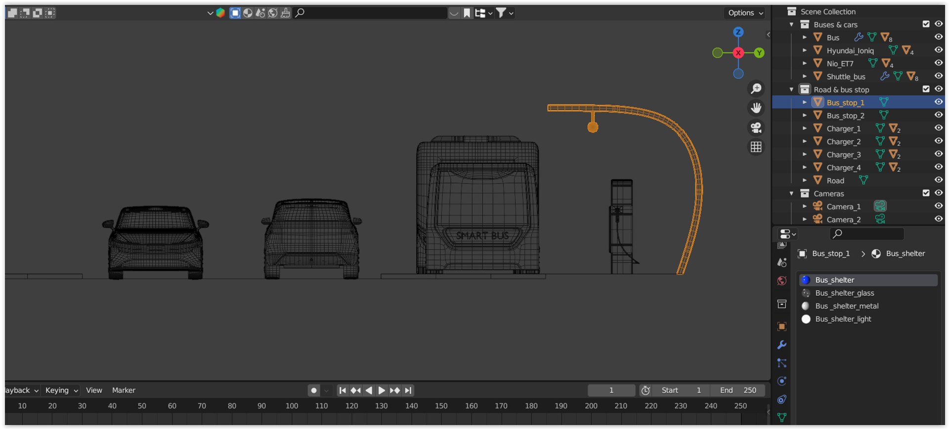 Bus Stop With Ev Chargers 3D - TurboSquid 2191128
