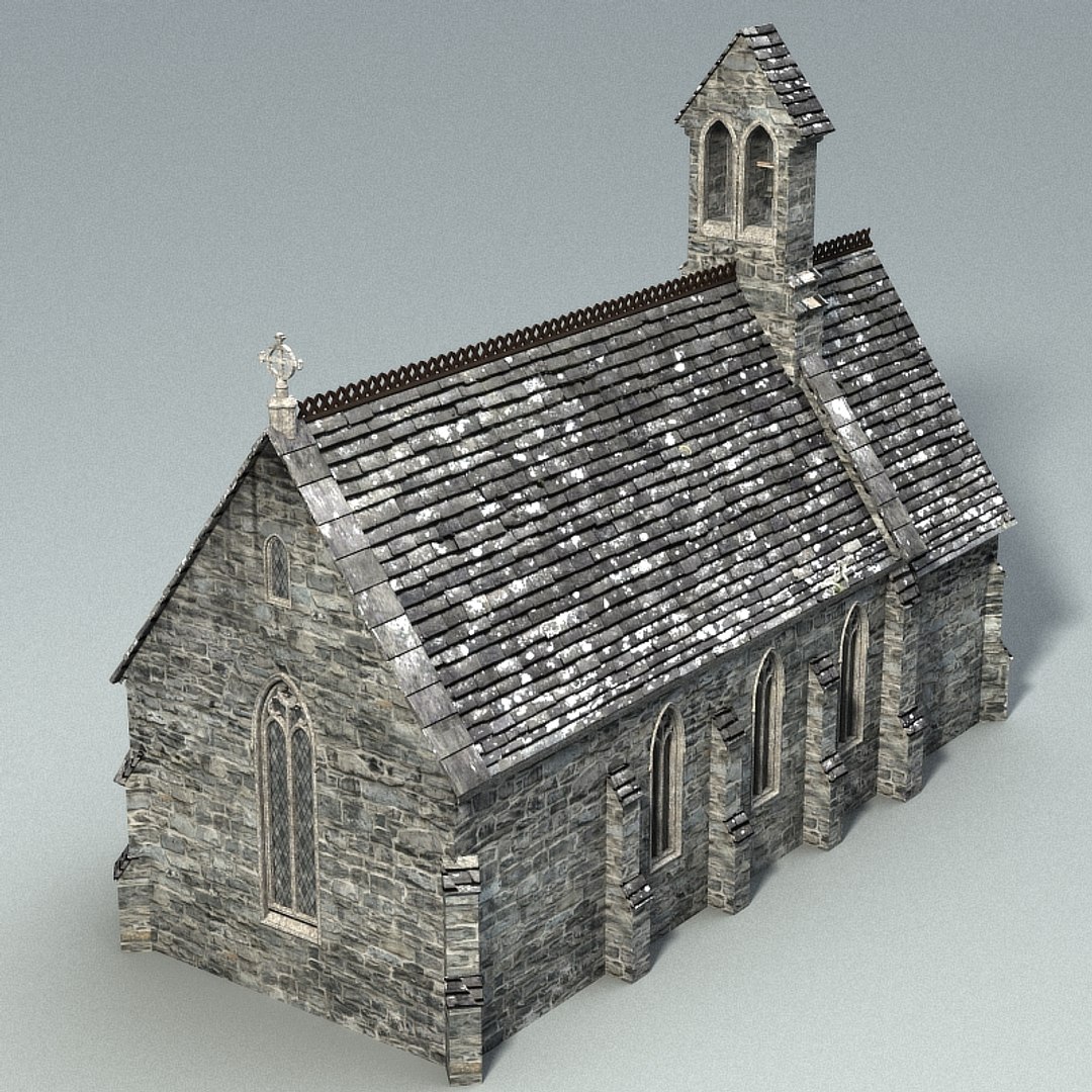 Medieval Church 3d Model