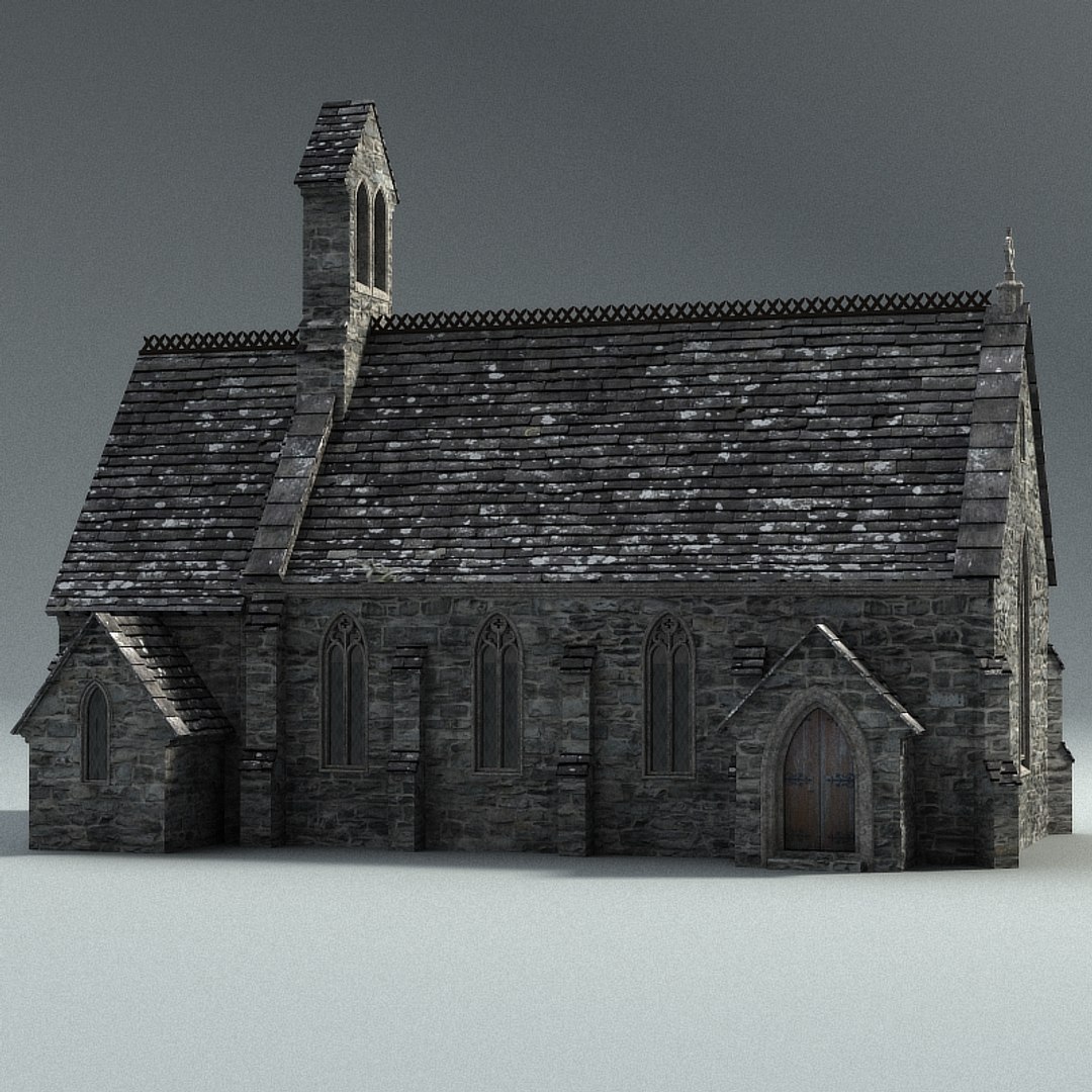 Medieval Church 3d Model