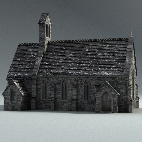 medieval church 3d model