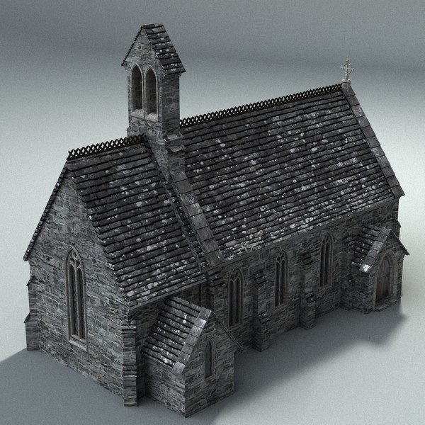 medieval church 3d model