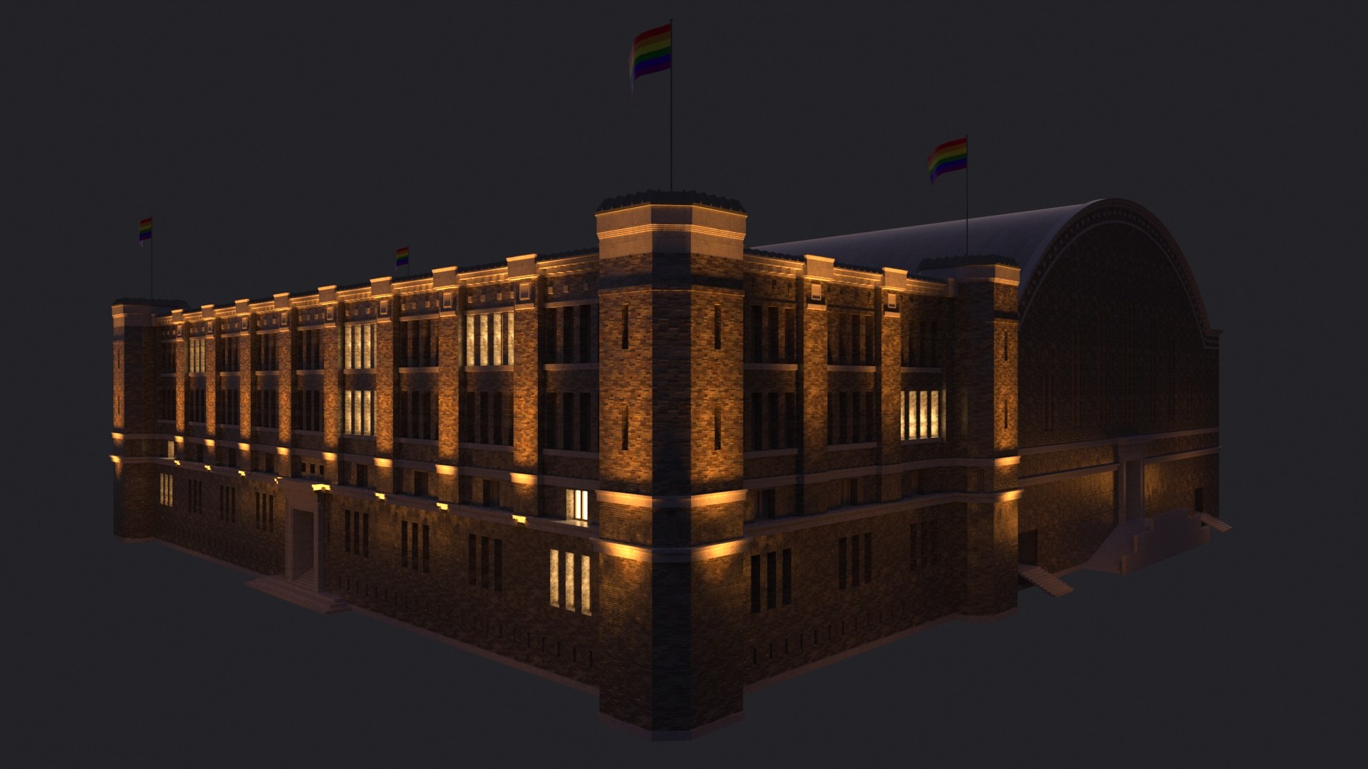 3D San Francisco Armory - TurboSquid 1976080