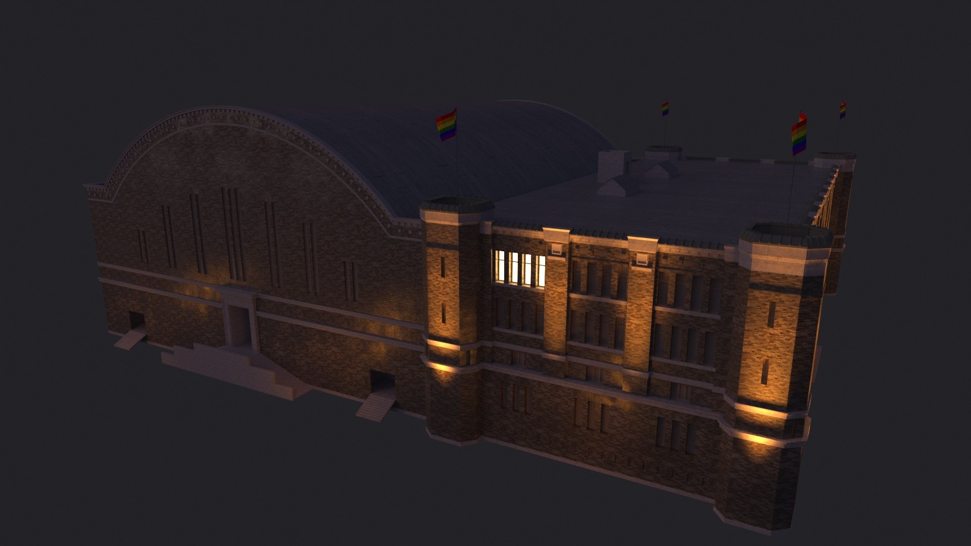 3D San Francisco Armory - TurboSquid 1976080