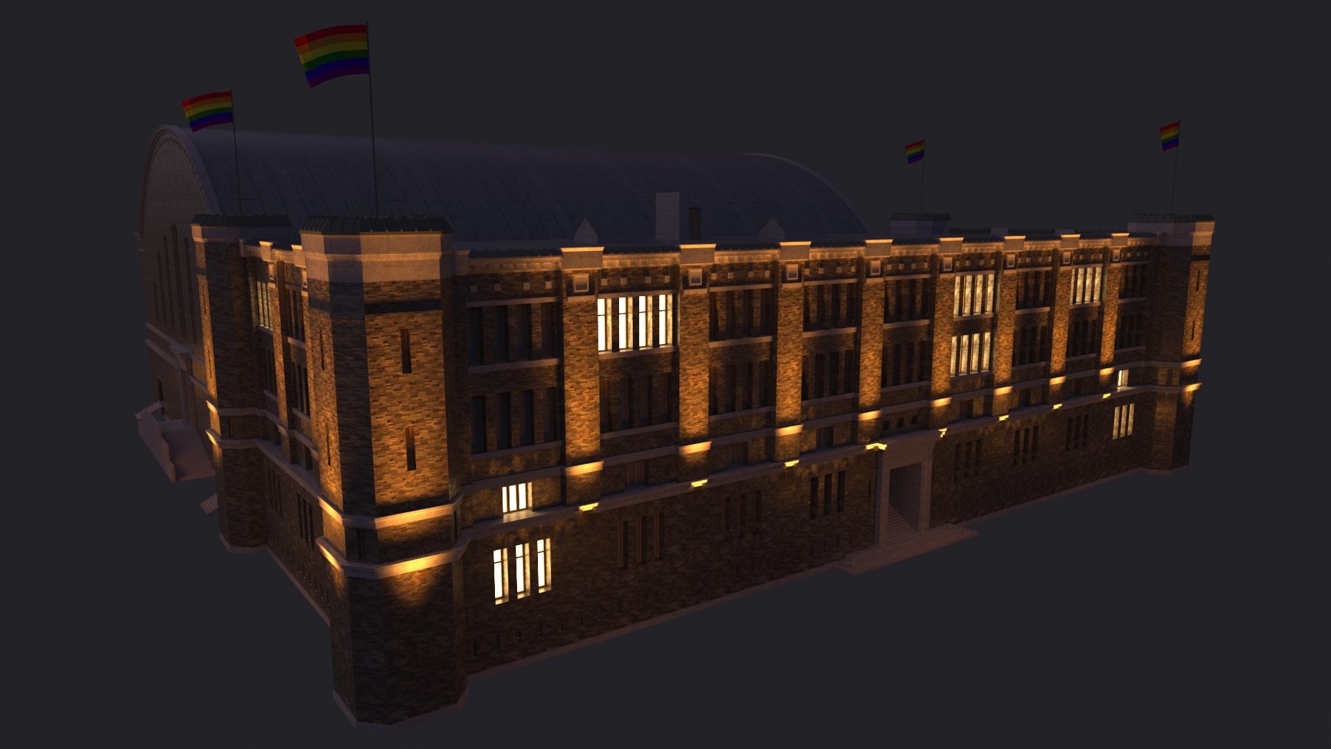 3D San Francisco Armory - TurboSquid 1976080