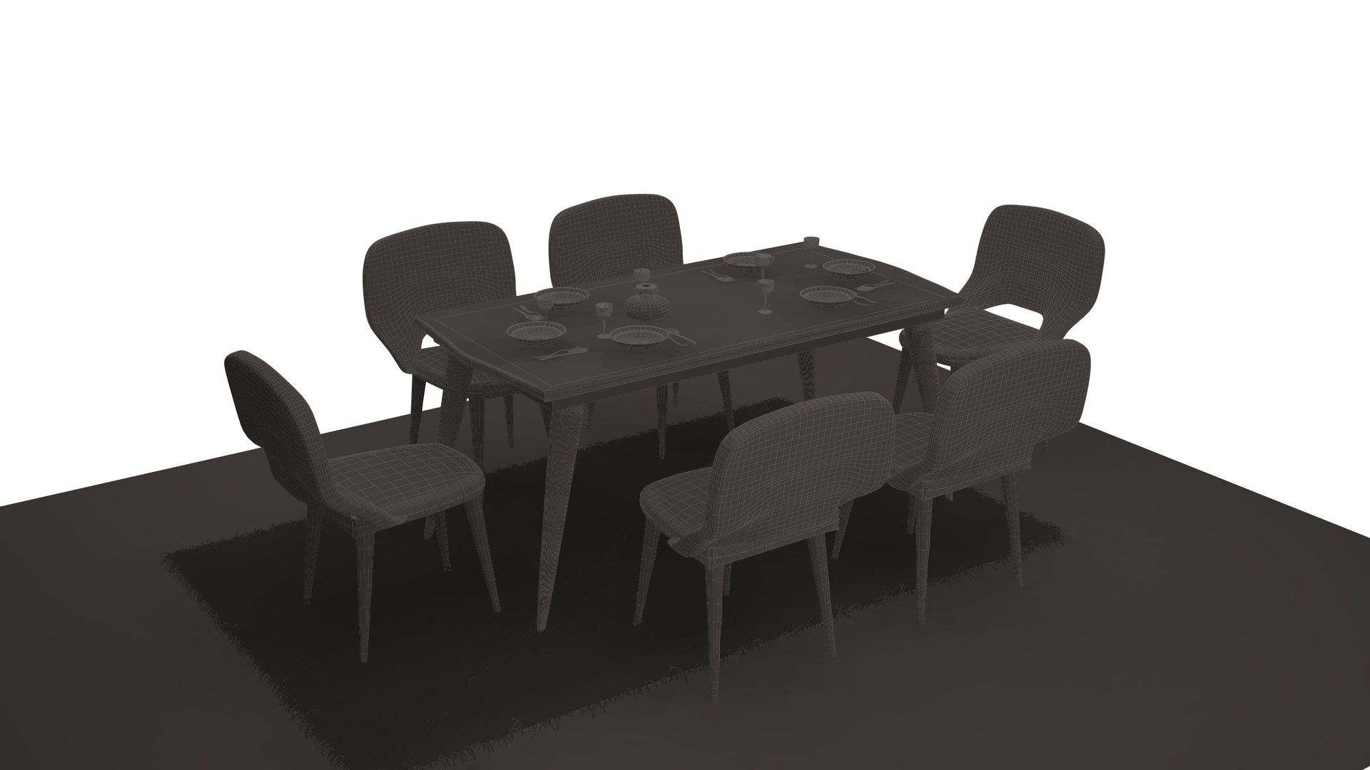 3D Table Char Set - TurboSquid 1443703