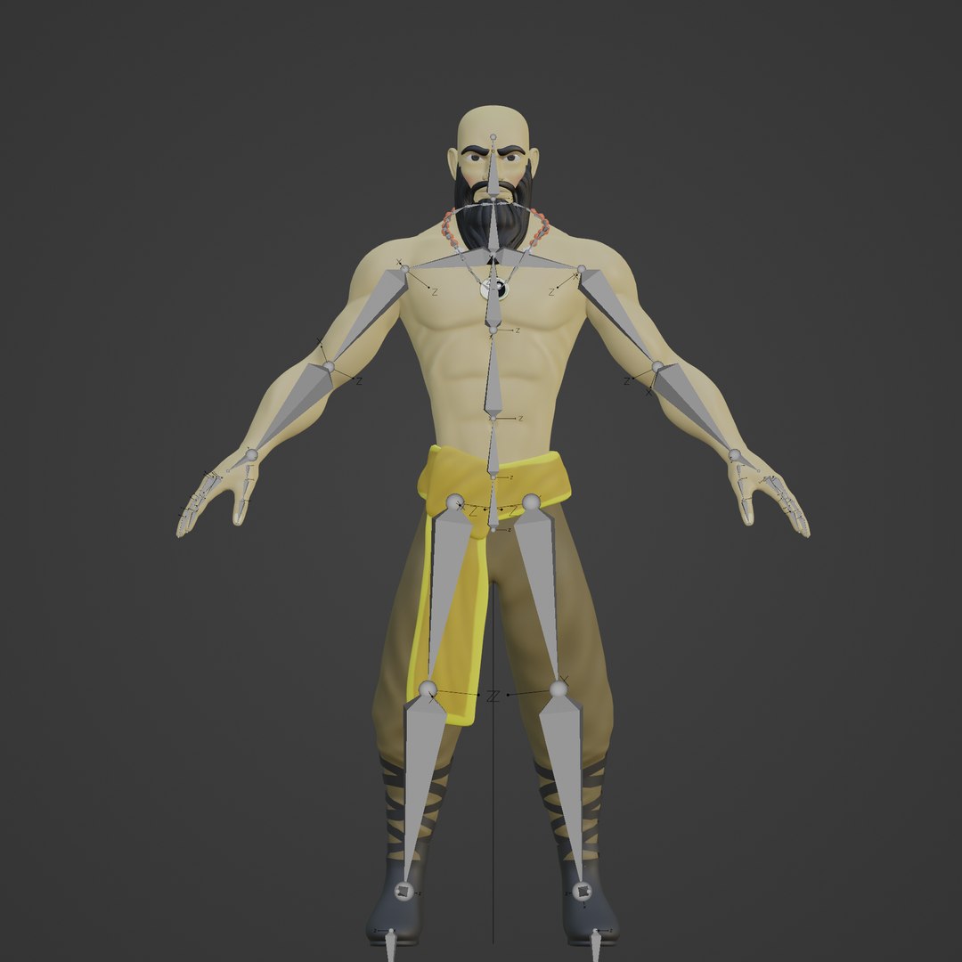 Fighting Monk 3D Model - TurboSquid 1975897