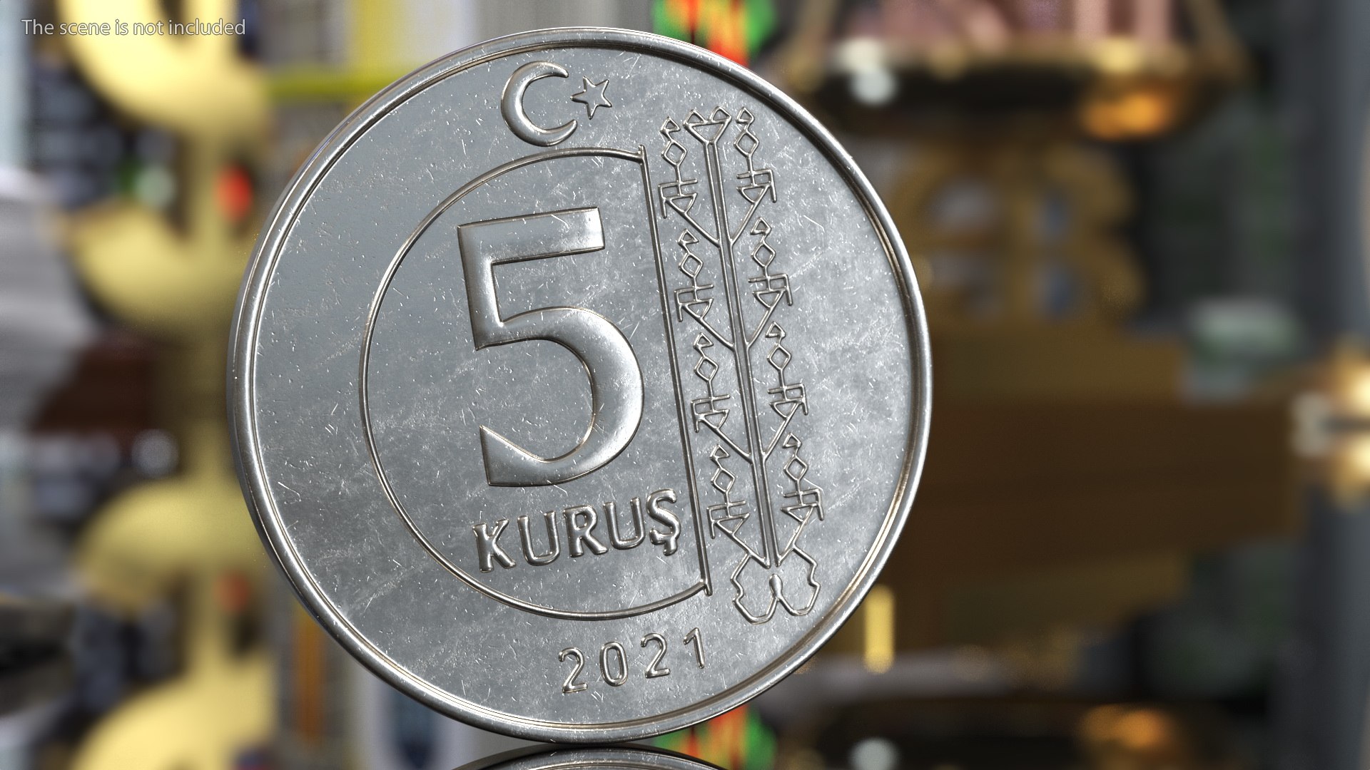 5 Turkey Kurus Coin 3D Model - TurboSquid 1987650
