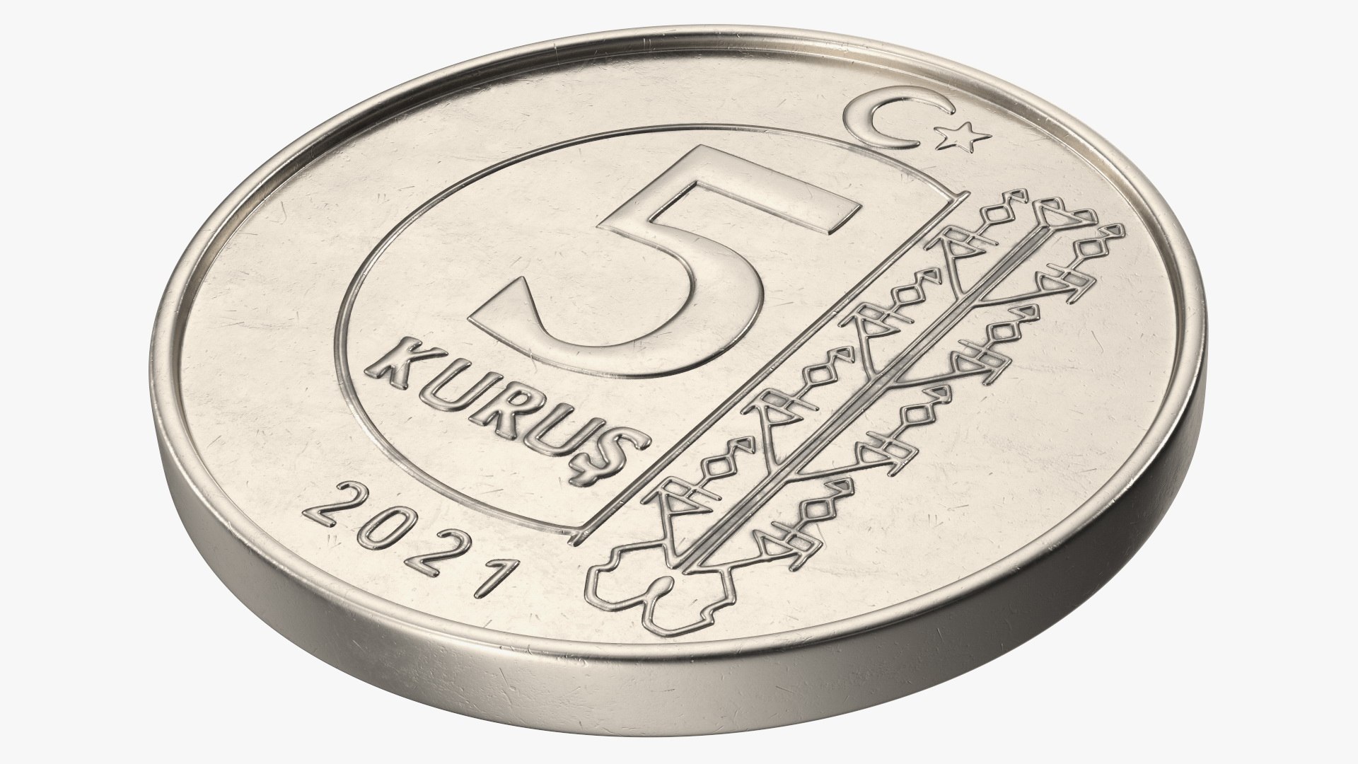 5 Turkey Kurus Coin 3D Model - TurboSquid 1987650
