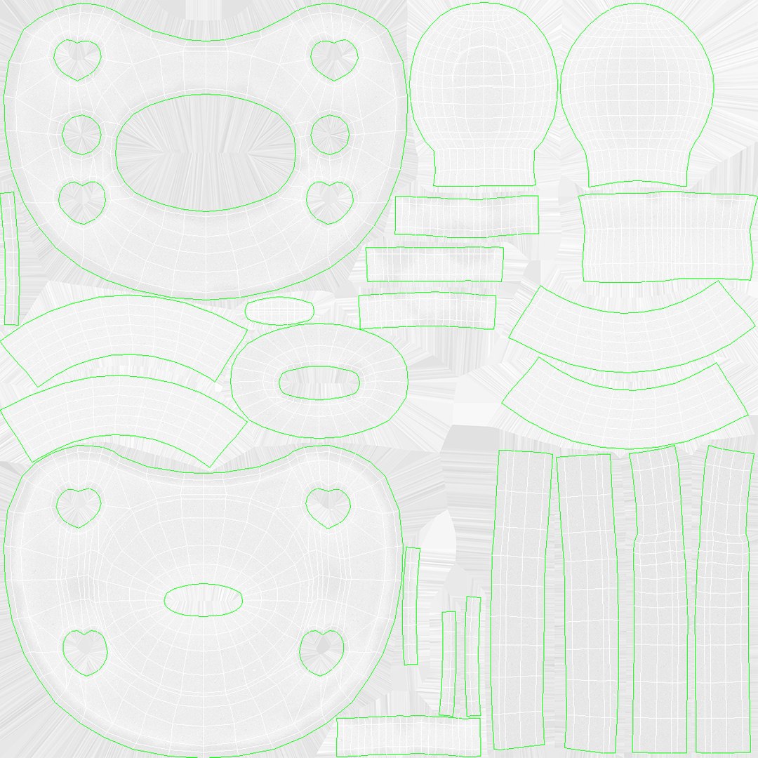 3D Prop Pacifier Clear Blue Pink And Purple Color - TurboSquid 2238078