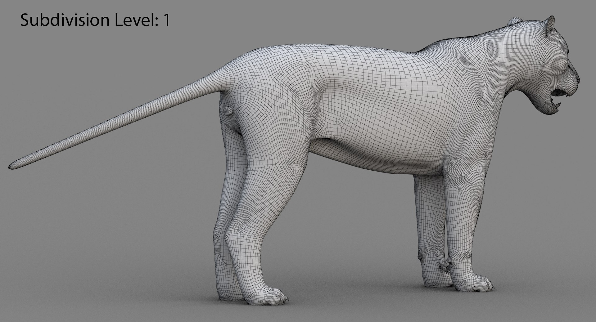 realistic rigged tiger fur 3d max
