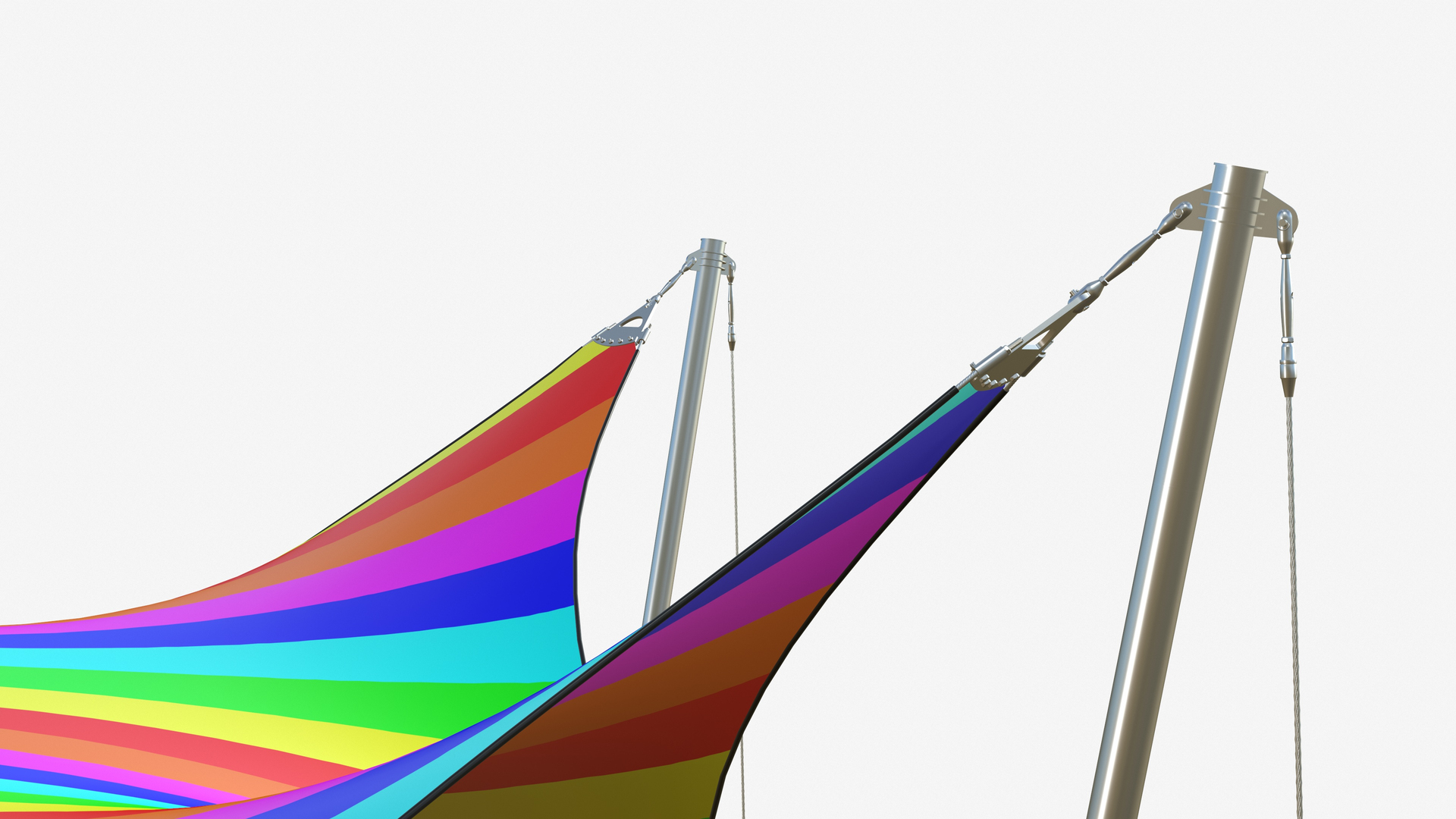 3D Tensile Structures Architecture Colorful - TurboSquid 1902577