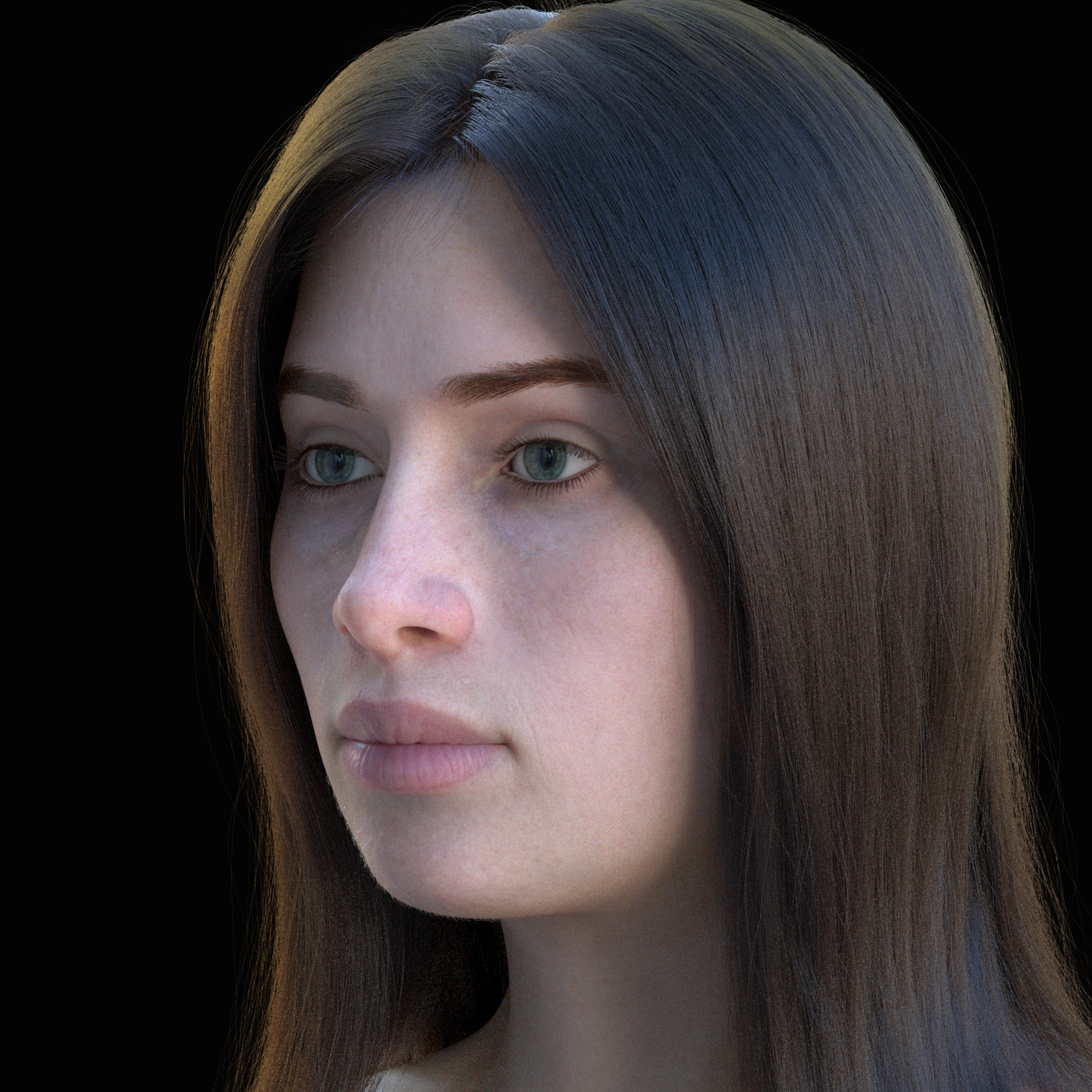 3D model female character rig face - TurboSquid 1394259
