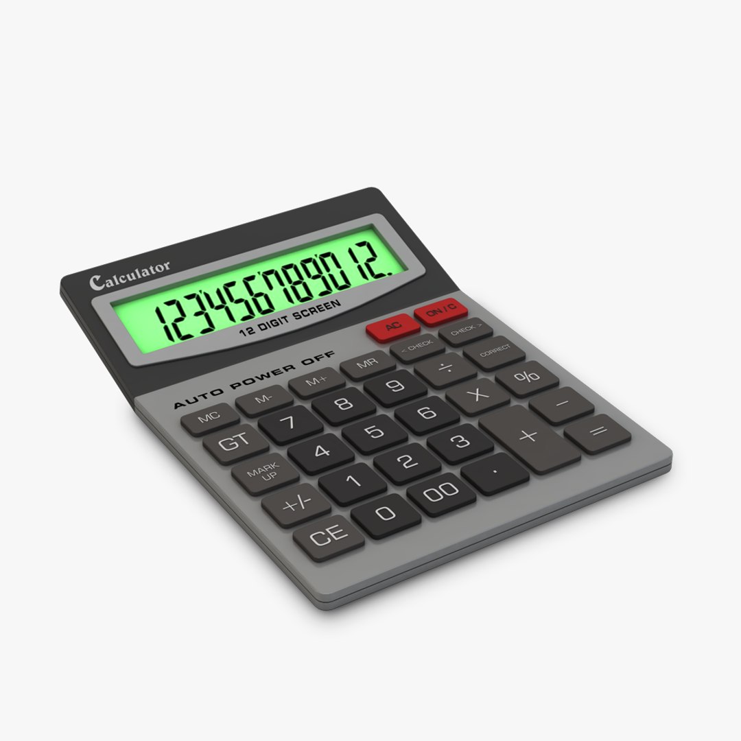 3d Generic Calculator Model