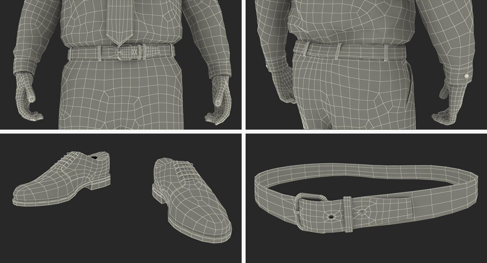 3d office worker standing pose model