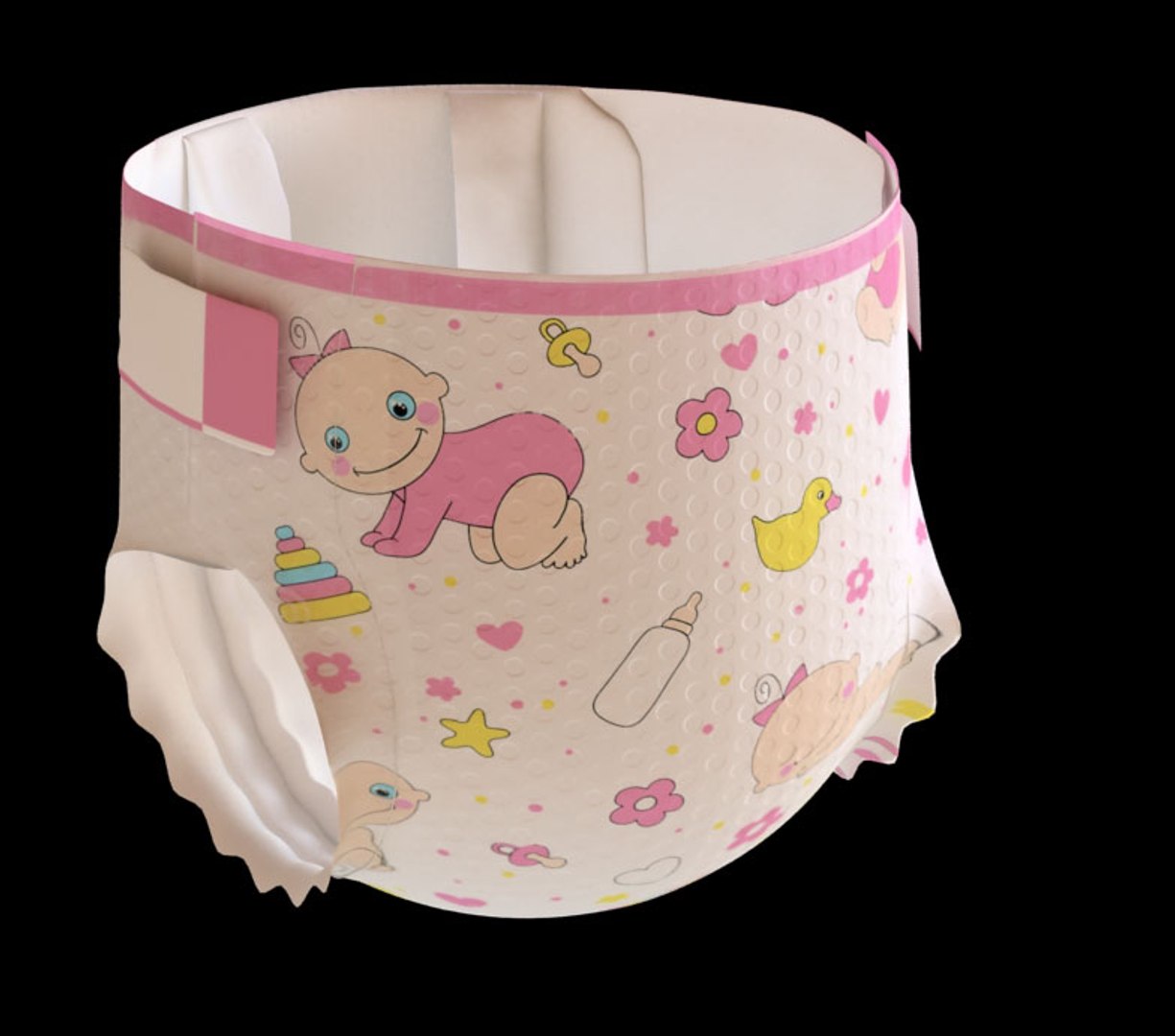 Baby Diaper 3d Model