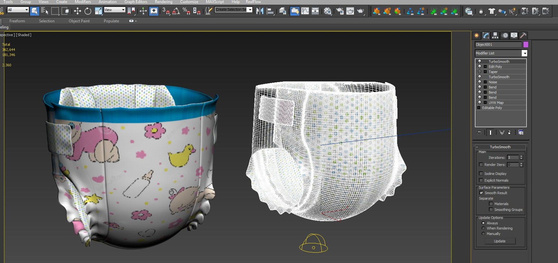 Baby Diaper 3d Model