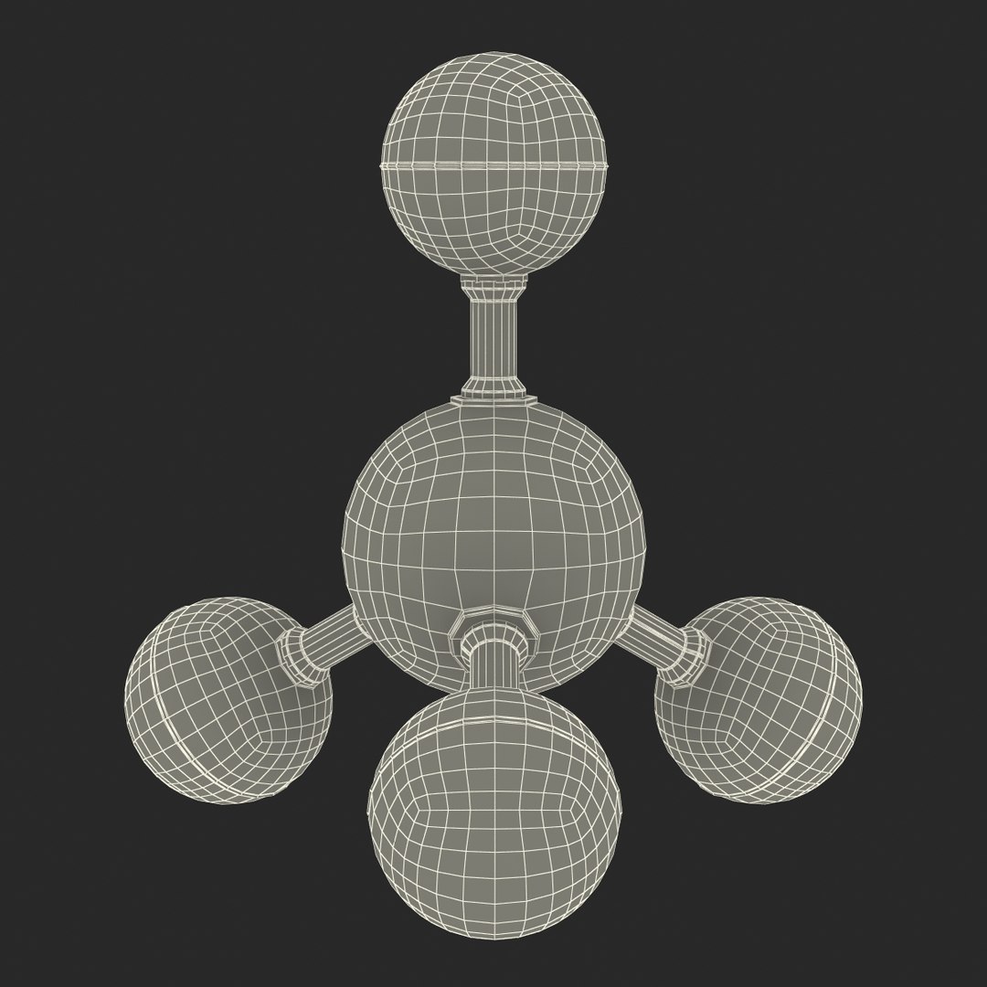 3d Model Methane Molecule