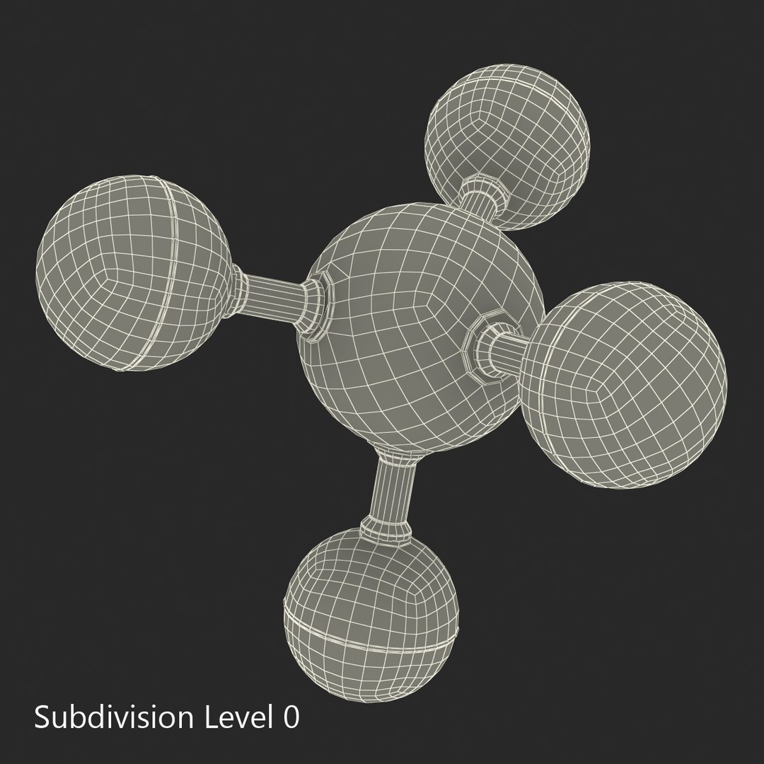 3d Model Methane Molecule
