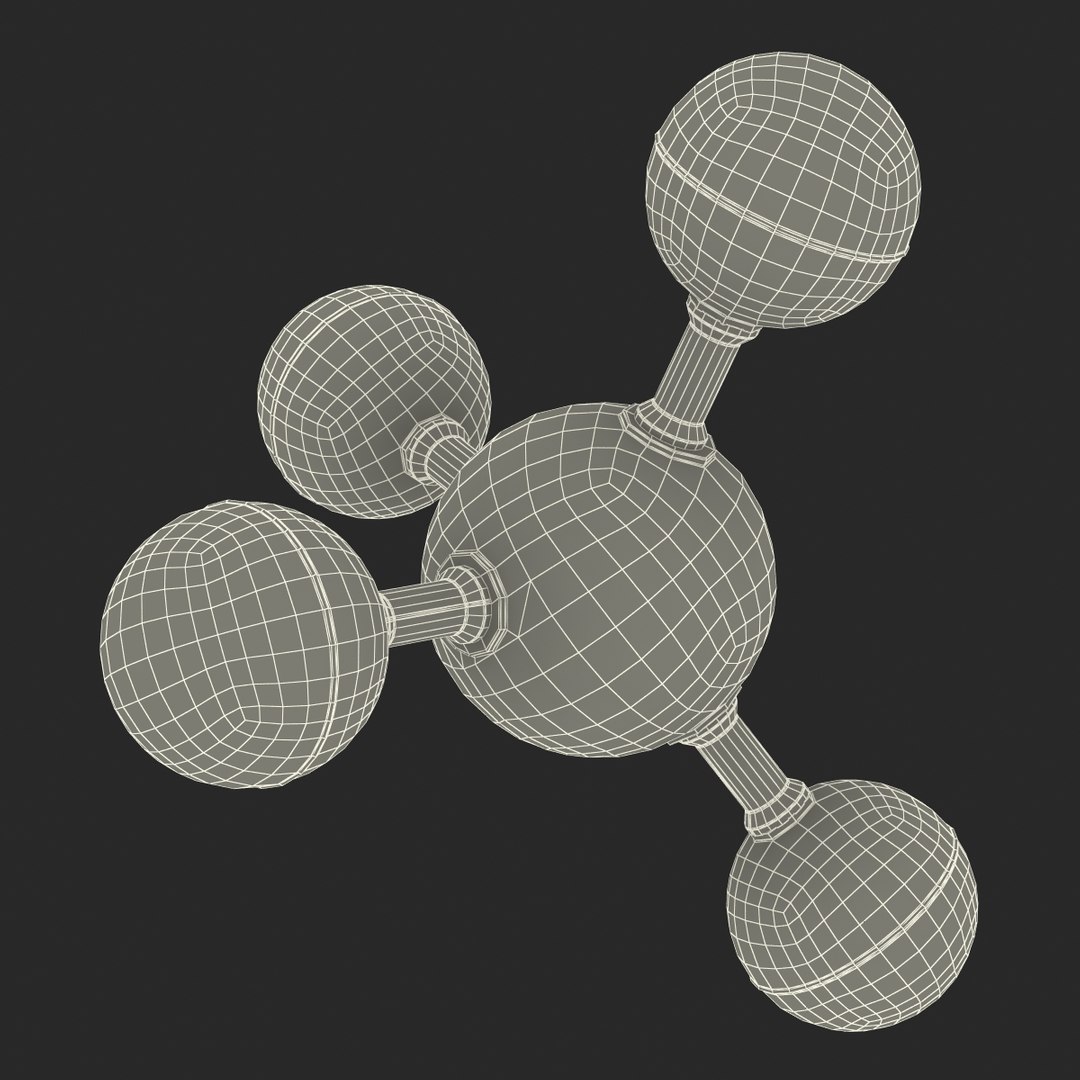 3d Model Methane Molecule
