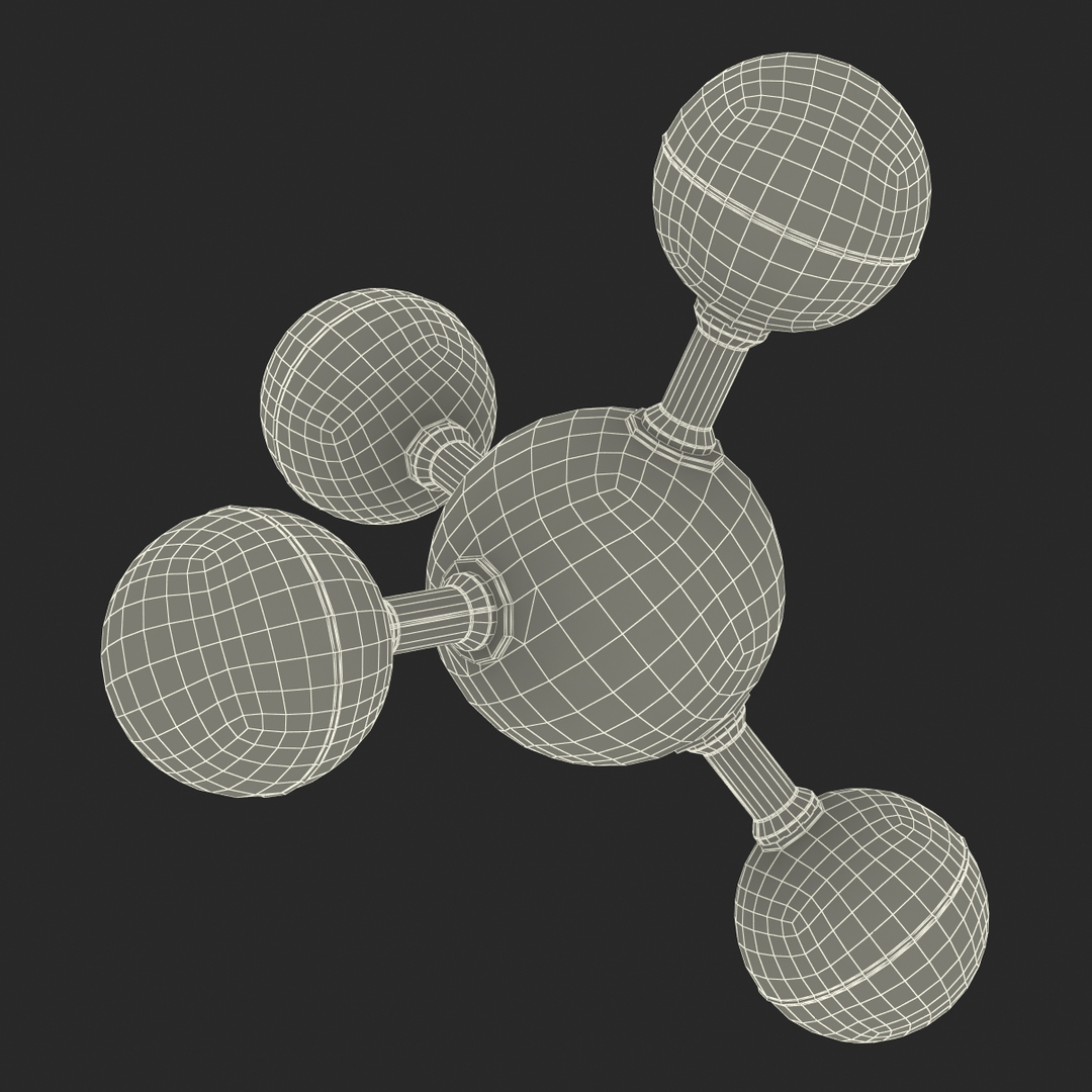 3d model methane molecule