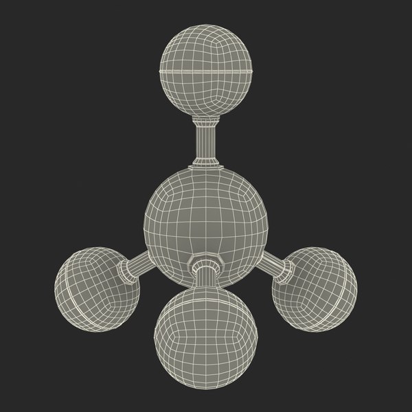 3d model methane molecule