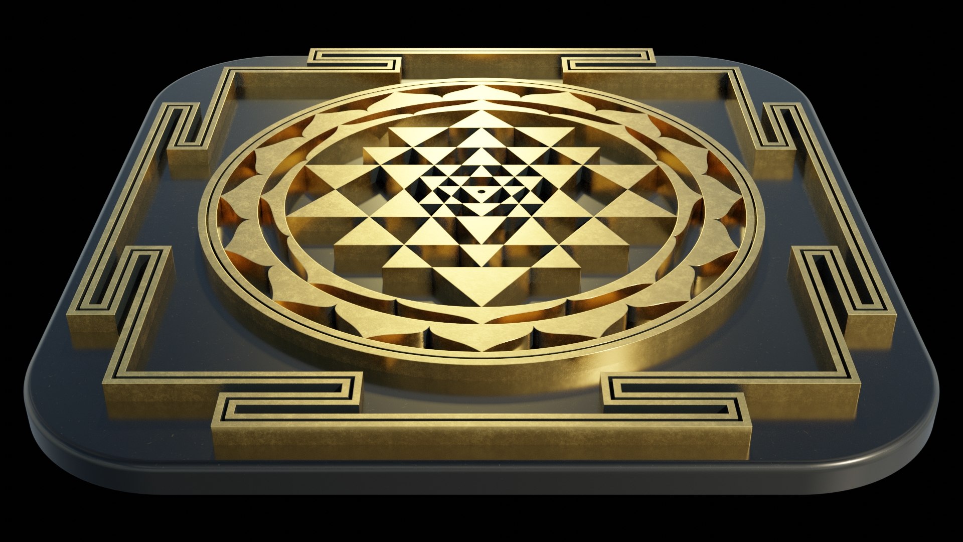 Shri Yantra Symbol High Detail 3D Model 3D Model 3D Model - TurboSquid ...