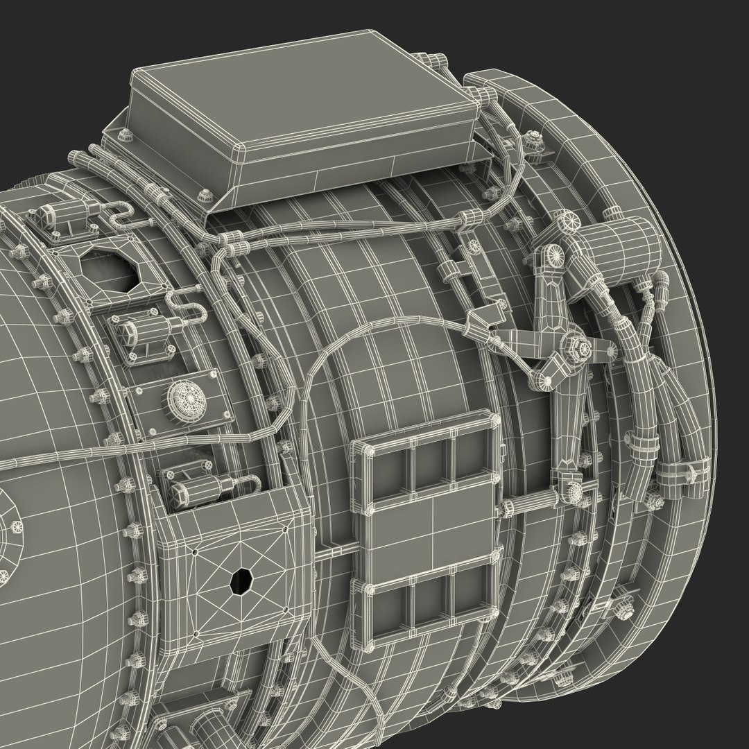3d Obj Turbojet Engine Sectioned