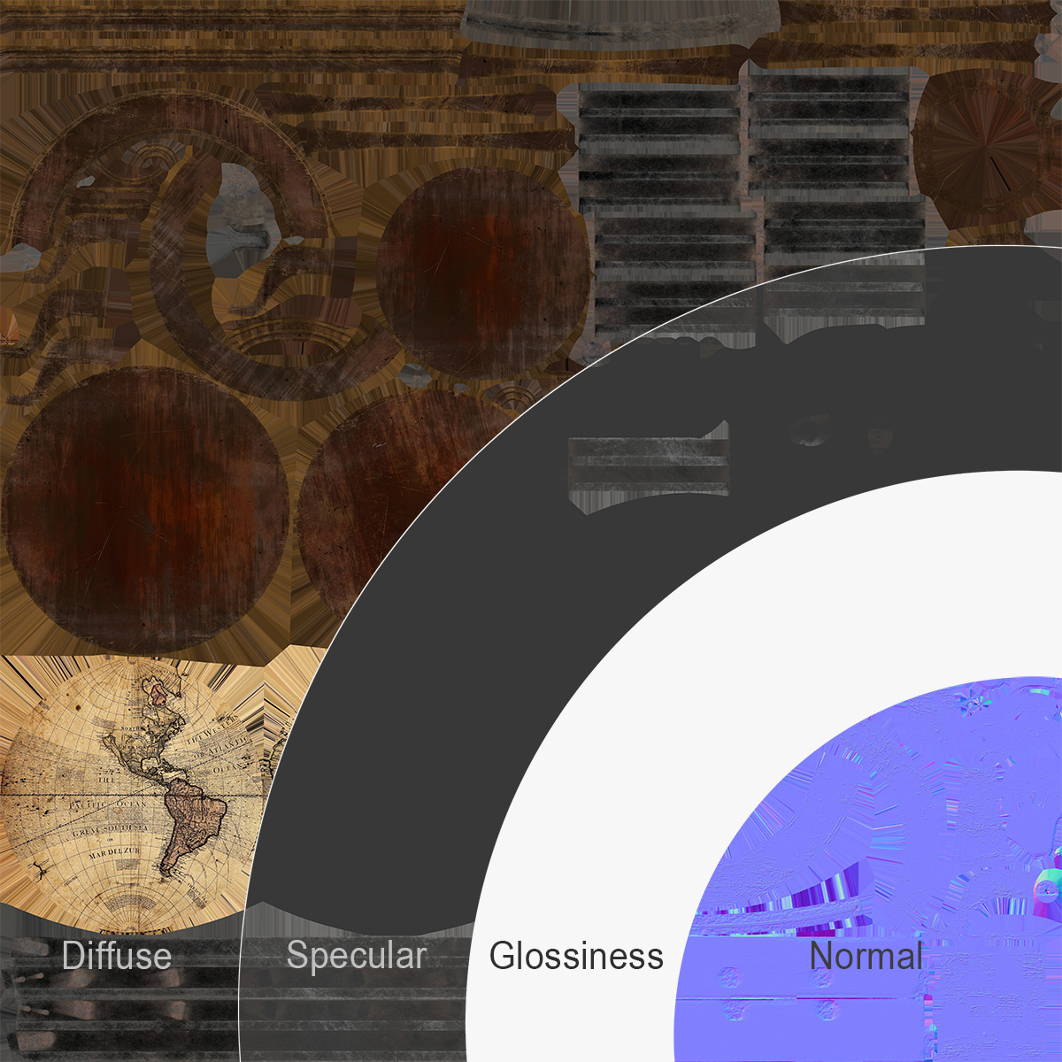 World Globe 8K PBR Textures model - TurboSquid 1807576