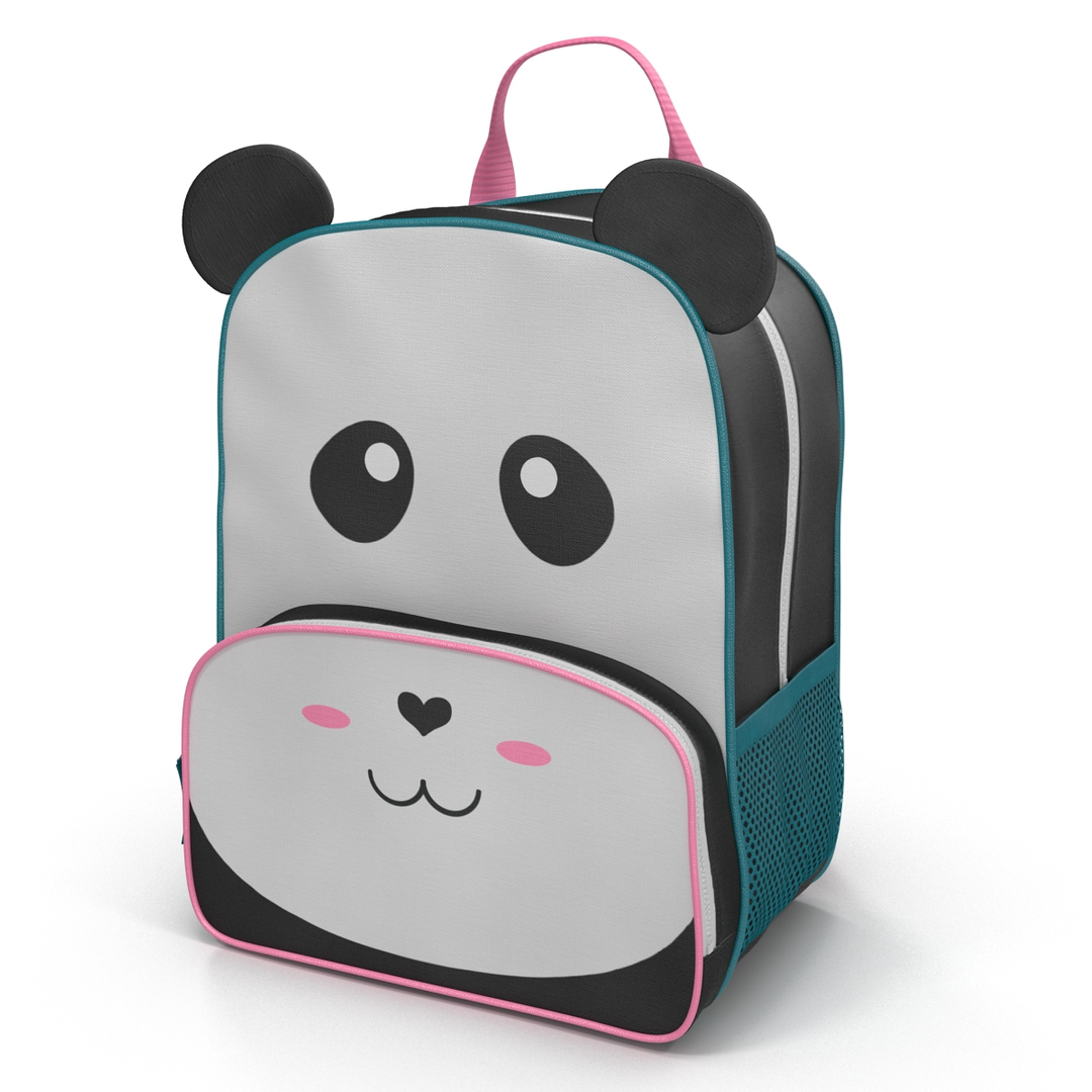 3d model of kid backpacks modeled