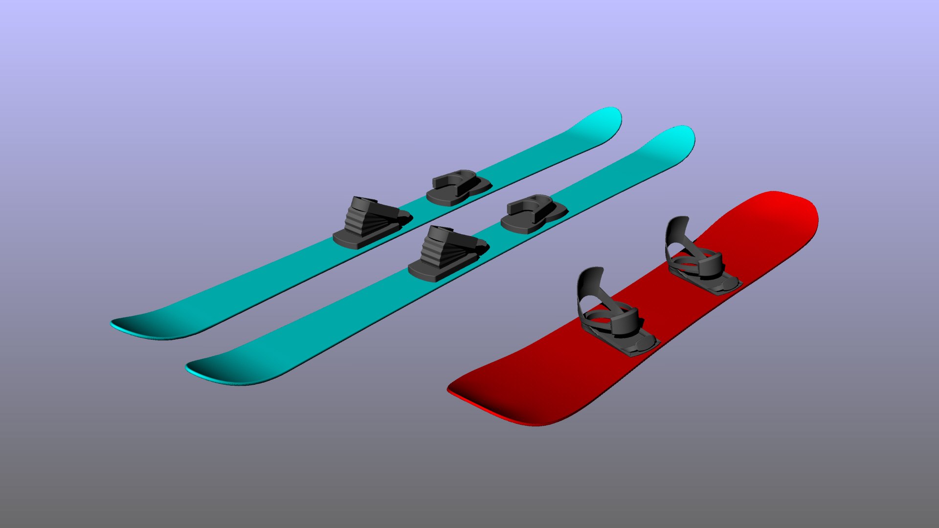 Skies Snowboard 3D - TurboSquid 1656409