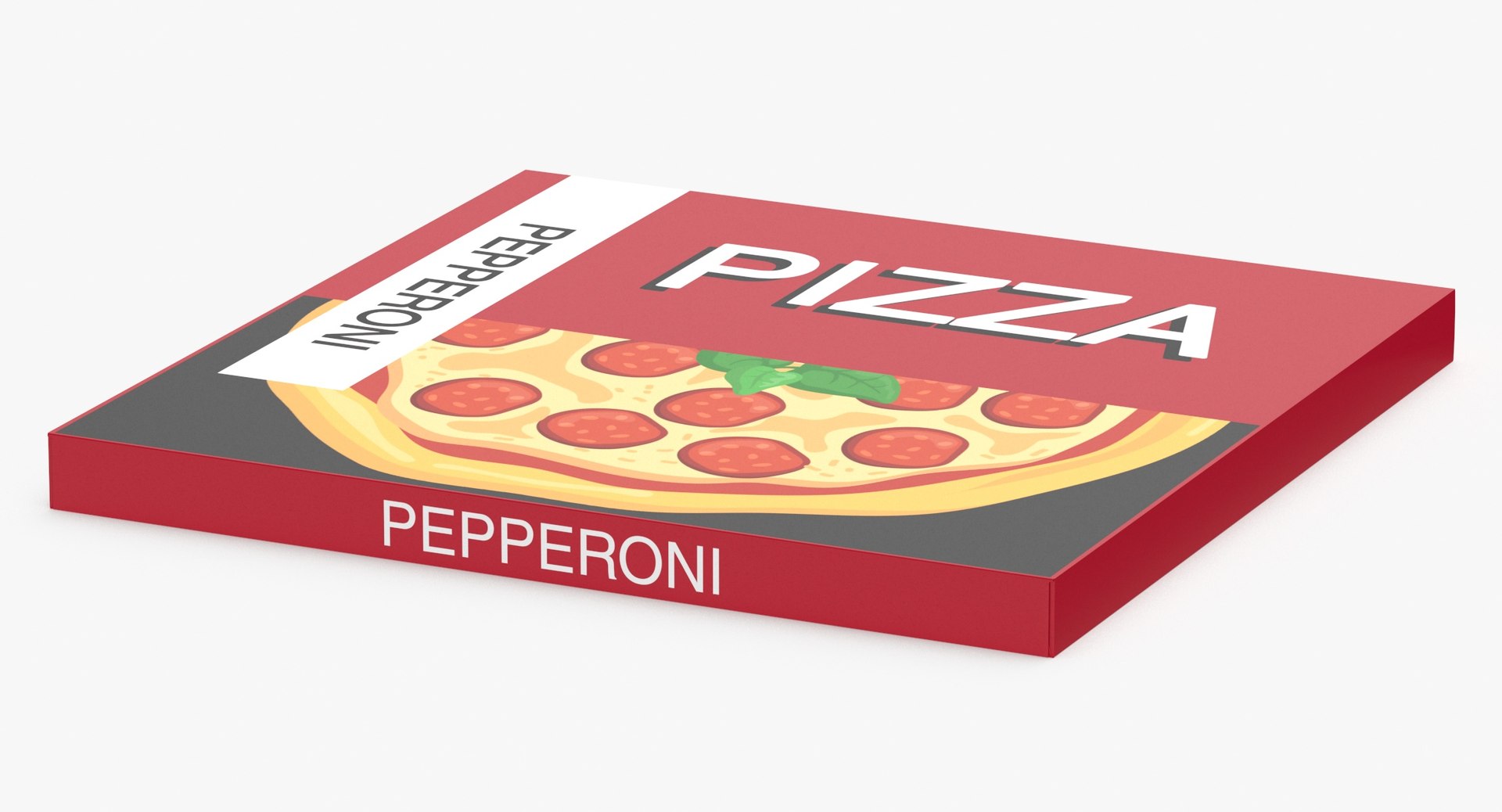 3D Model Pizza Box Blank And Margherita Pepperoni 4 Cheese Label - TurboSquid 1992328