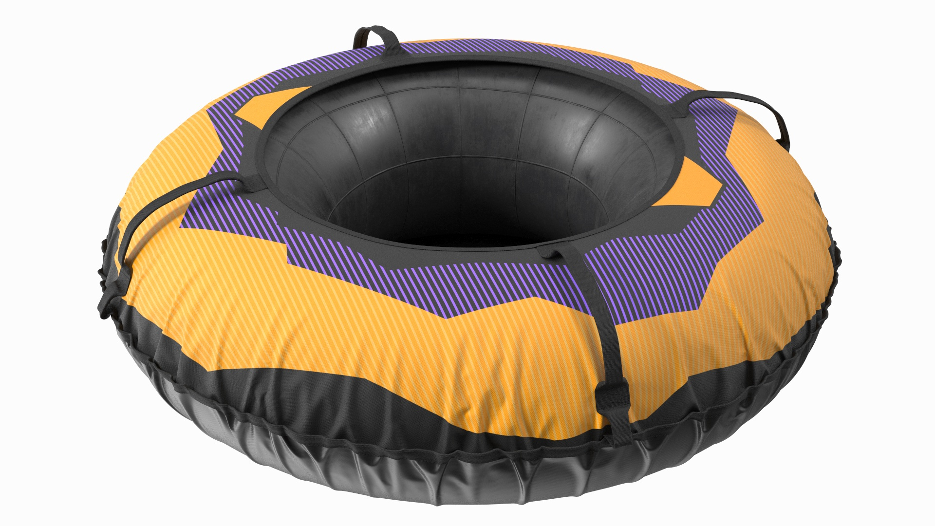 Inflatable Sled Snow Tube Yellow 3D - TurboSquid 2205528