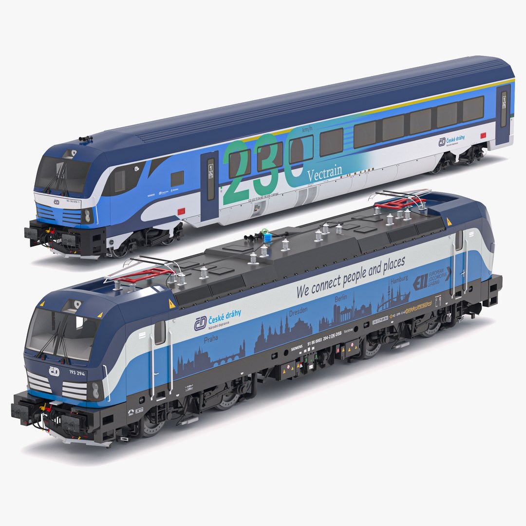 3D Siemens Vectron - Vectrain ComfortJet Train Collection 1 Model ...