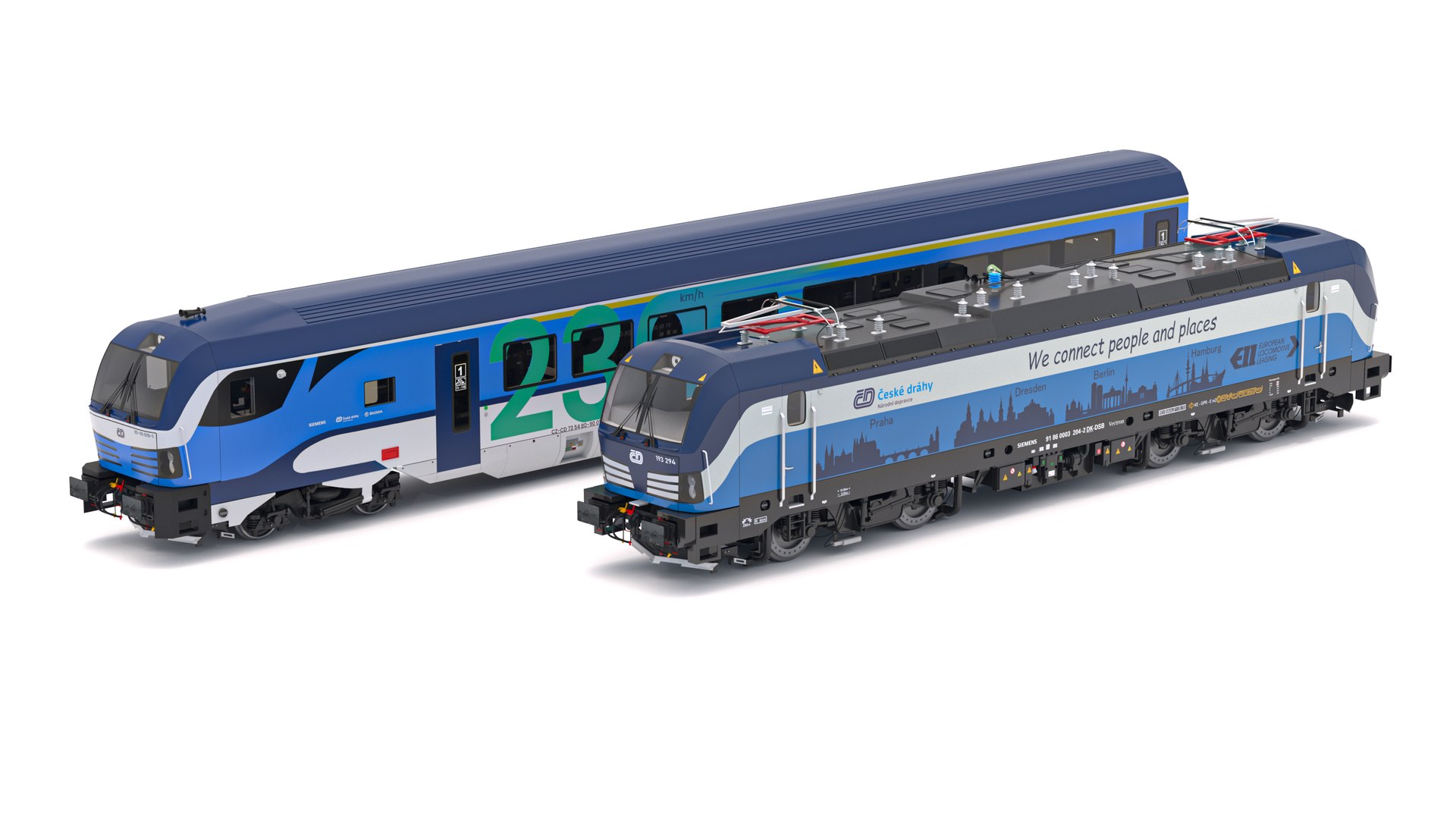 3D Siemens Vectron - Vectrain ComfortJet Train Collection 1 Model ...