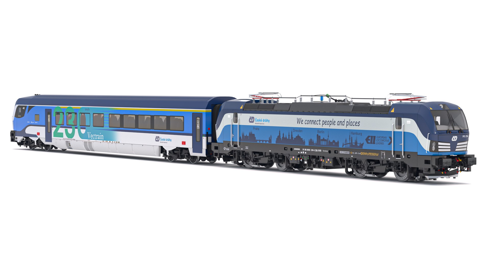 3D Siemens Vectron - Vectrain ComfortJet Train Collection 1 Model ...