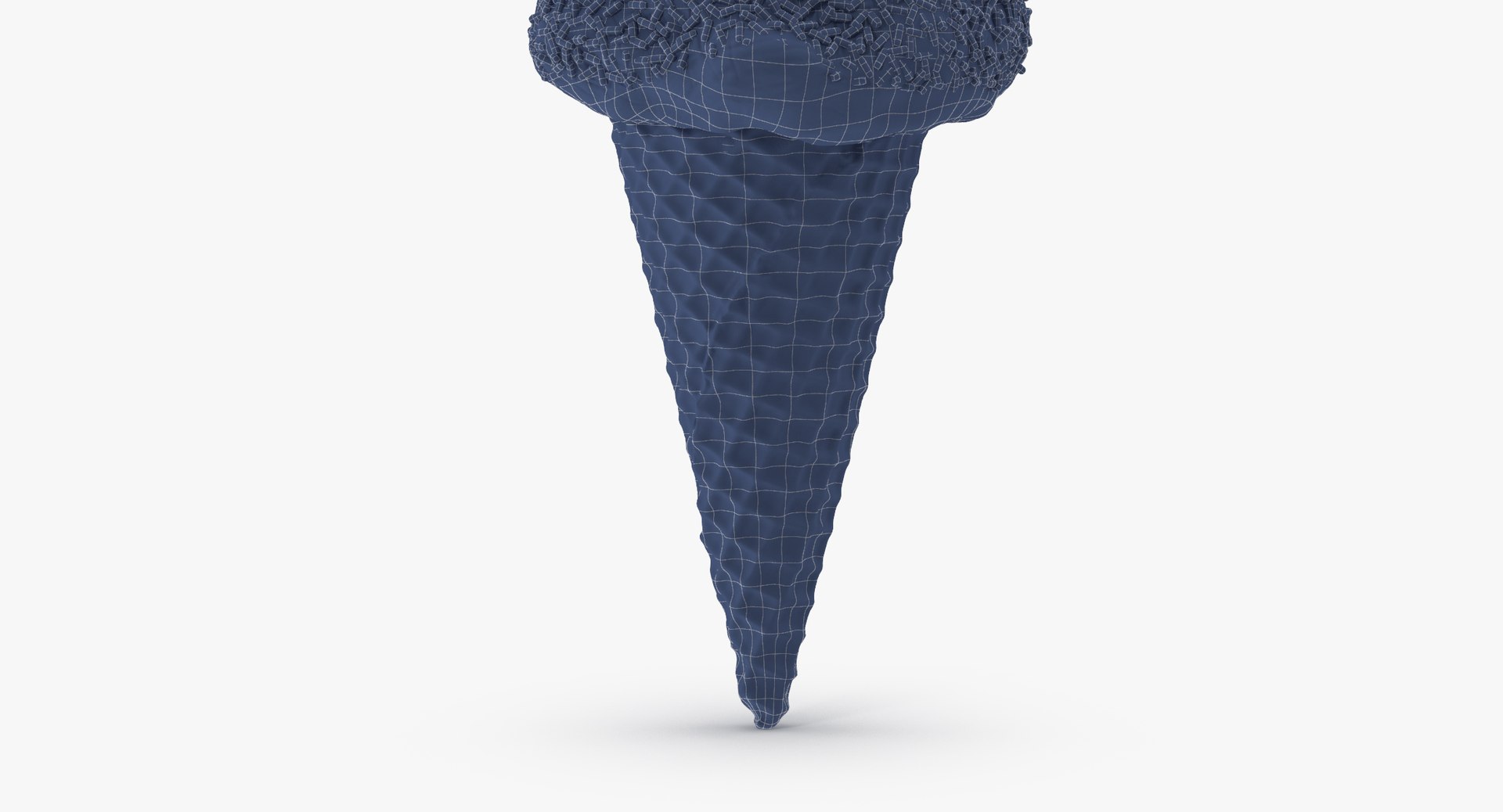 3d model vanilla ice cream cone