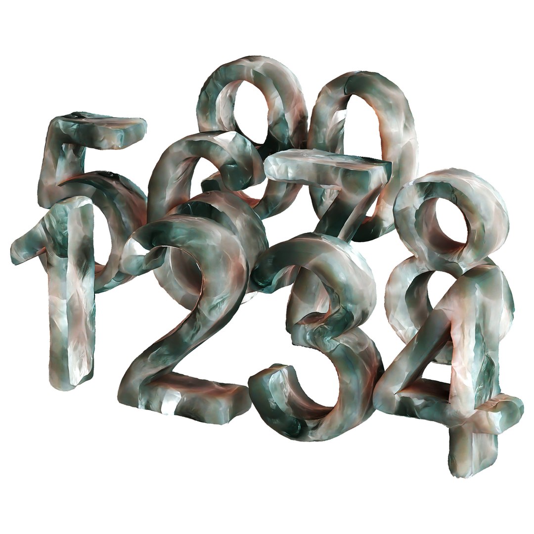 Ice Numbers 3D - TurboSquid 2320505
