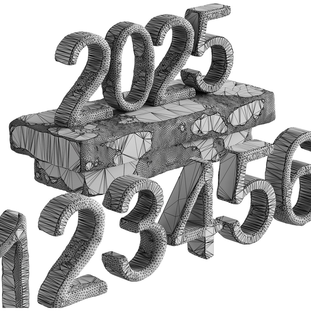 Ice Numbers 3D - TurboSquid 2320505