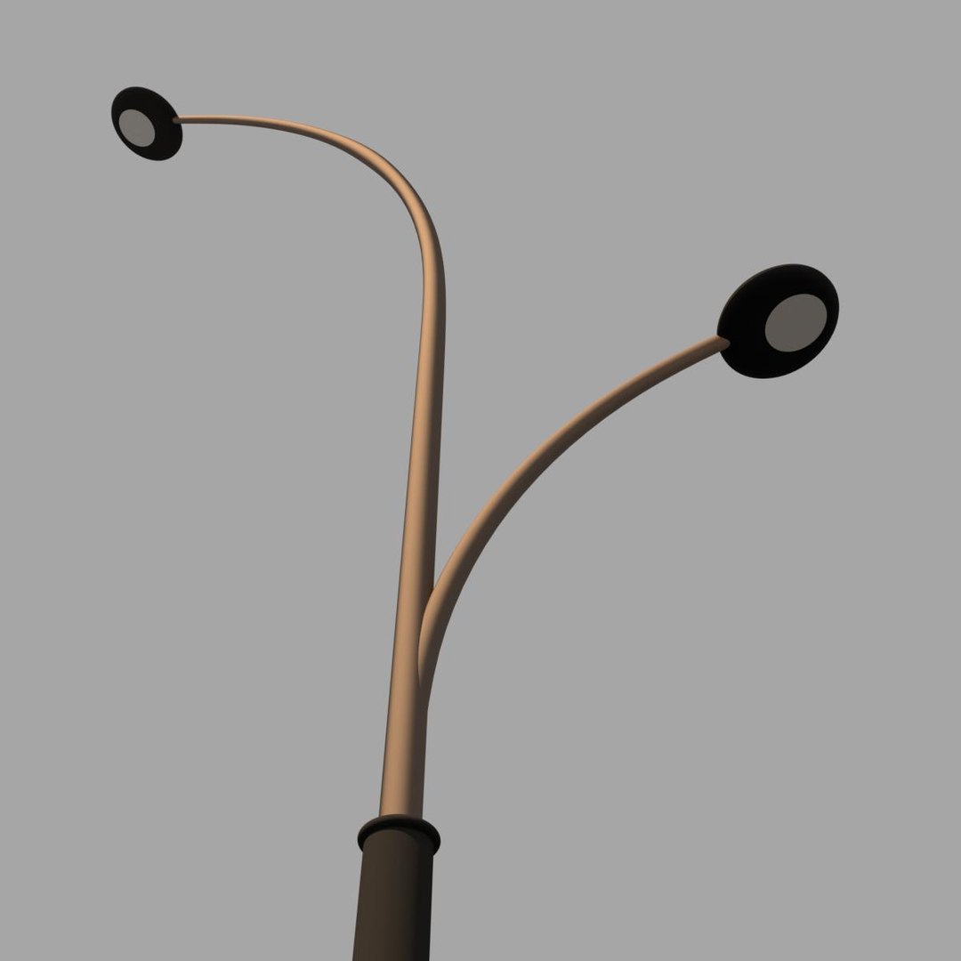 Curved Street Lights Lamp 3D Model - TurboSquid 1159633