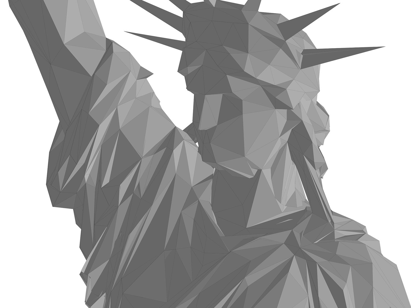 3D модель Low Poly Statue of Liberty - TurboSquid 1999452