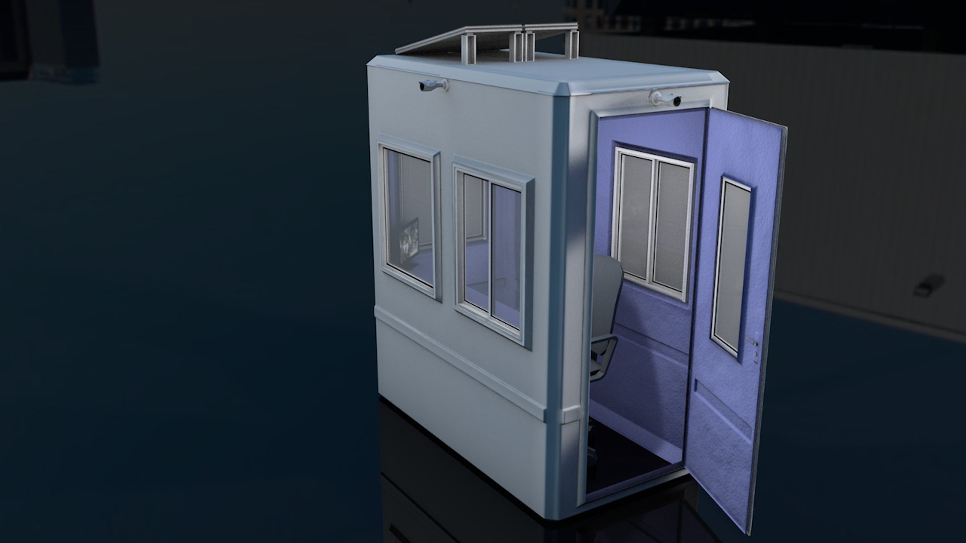 Security cabin 3D - TurboSquid 1364406