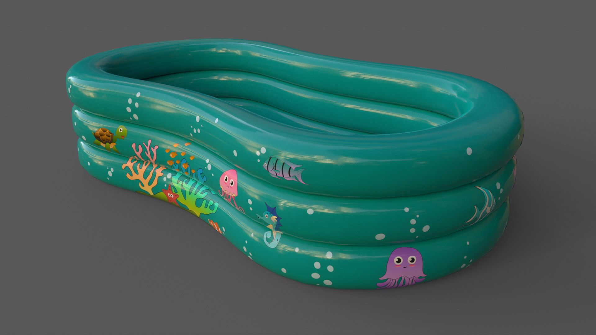 3D PBR Beach Ball and Inflatable Swimming Pool - TurboSquid 1883582